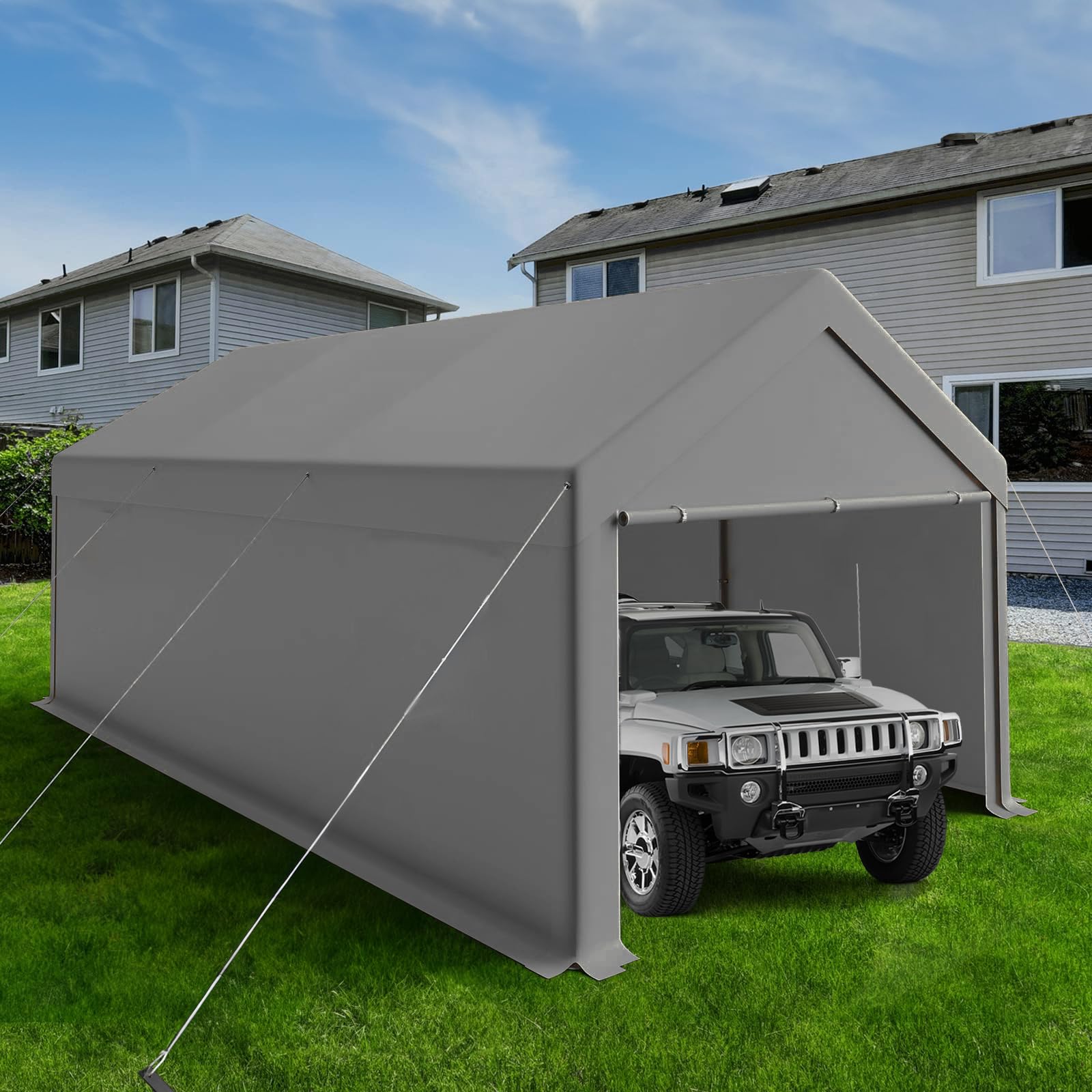 Amazon.com: Outdoor Carport 10x20ft Heavy Duty Car Tent, Portable ...