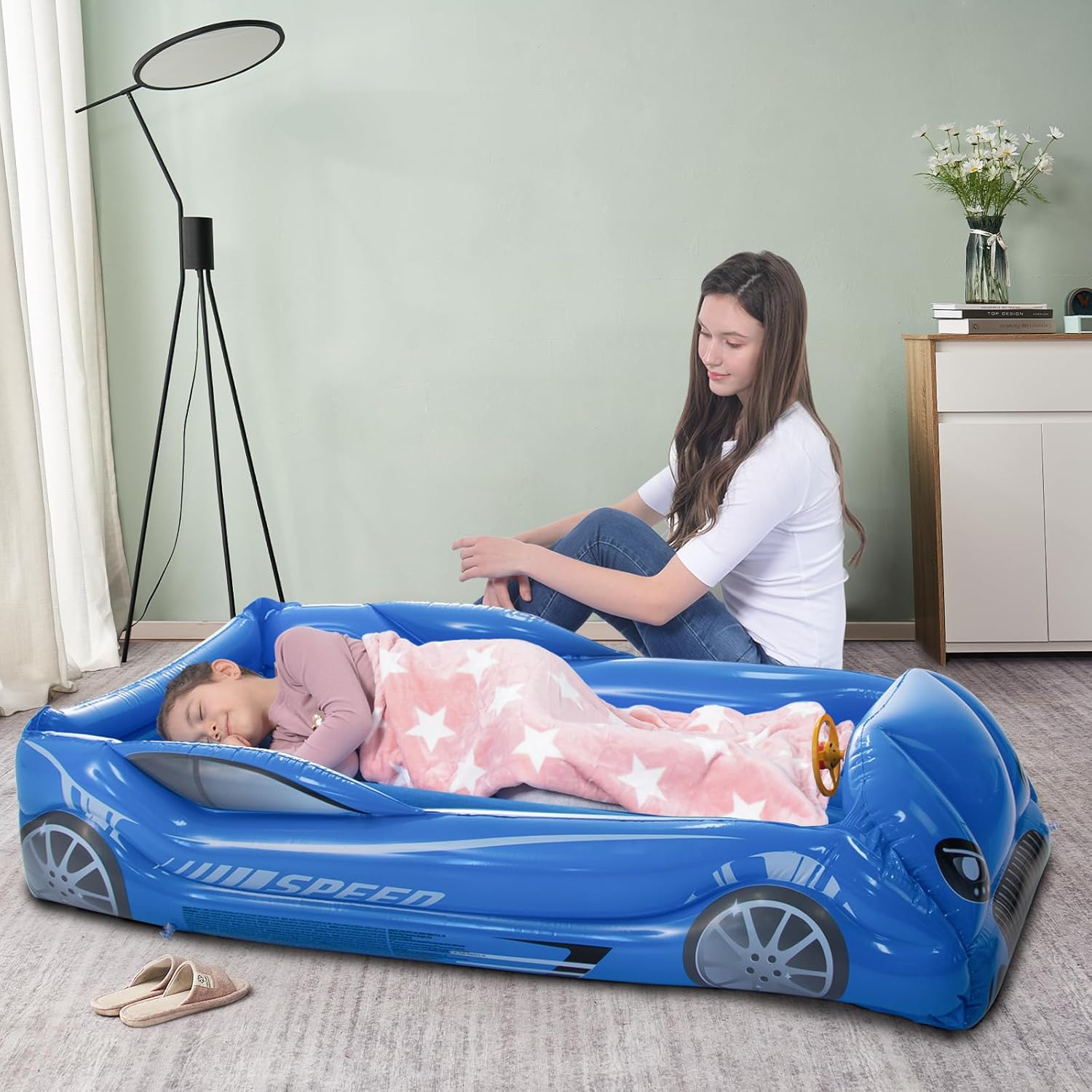 RAPTAVIS Colchón de aire para niños, cama inflable de viaje para niños ...
