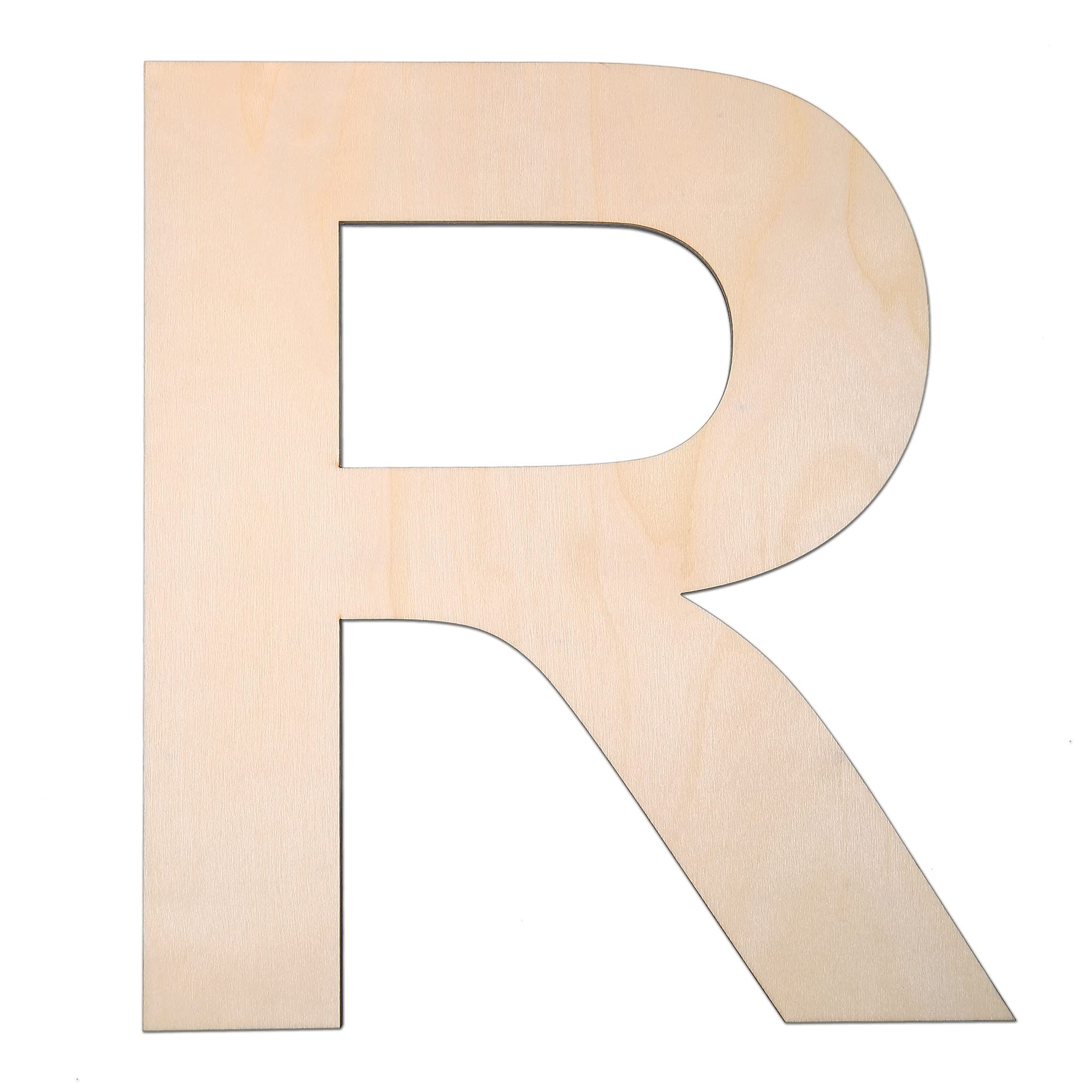 Snapklik.com : 12 Inch Wooden Letter R, 1/4 Inch Thick Large Unfinished ...