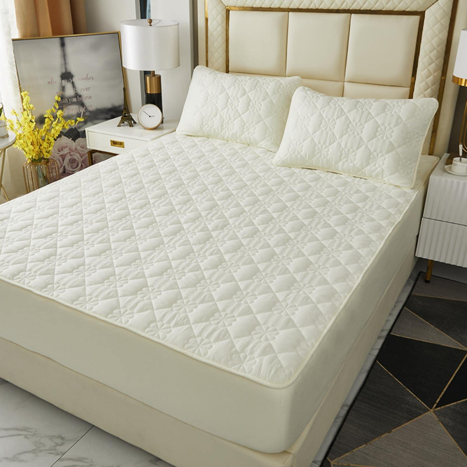 Amazon.com: Extra Deep Pocket Fitted Sheet|Soft Breathable bed sheet ...