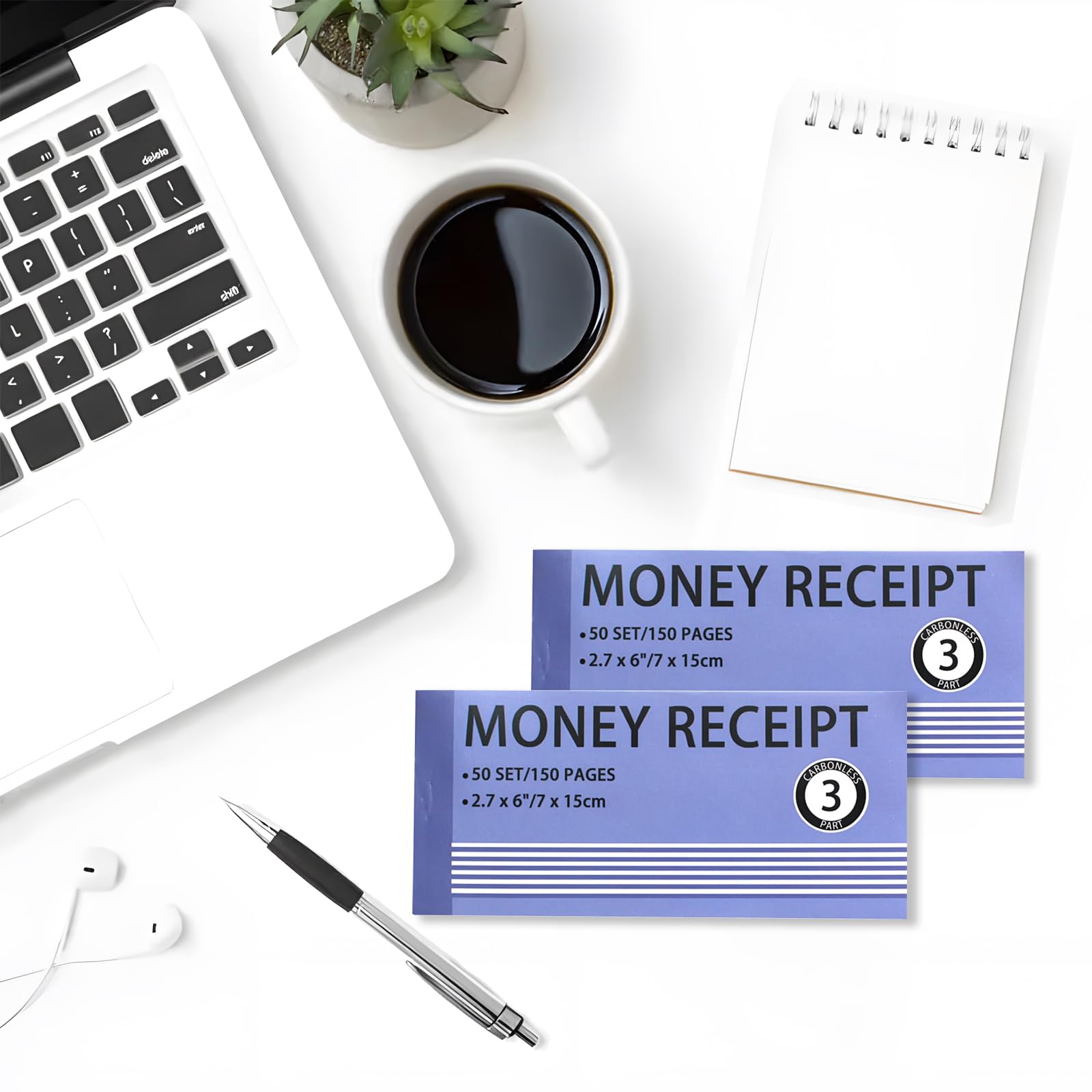 Snapklik.com : Money Receipt 5 Pack, 2.75x6 Inch Pocket Size Carbonless ...