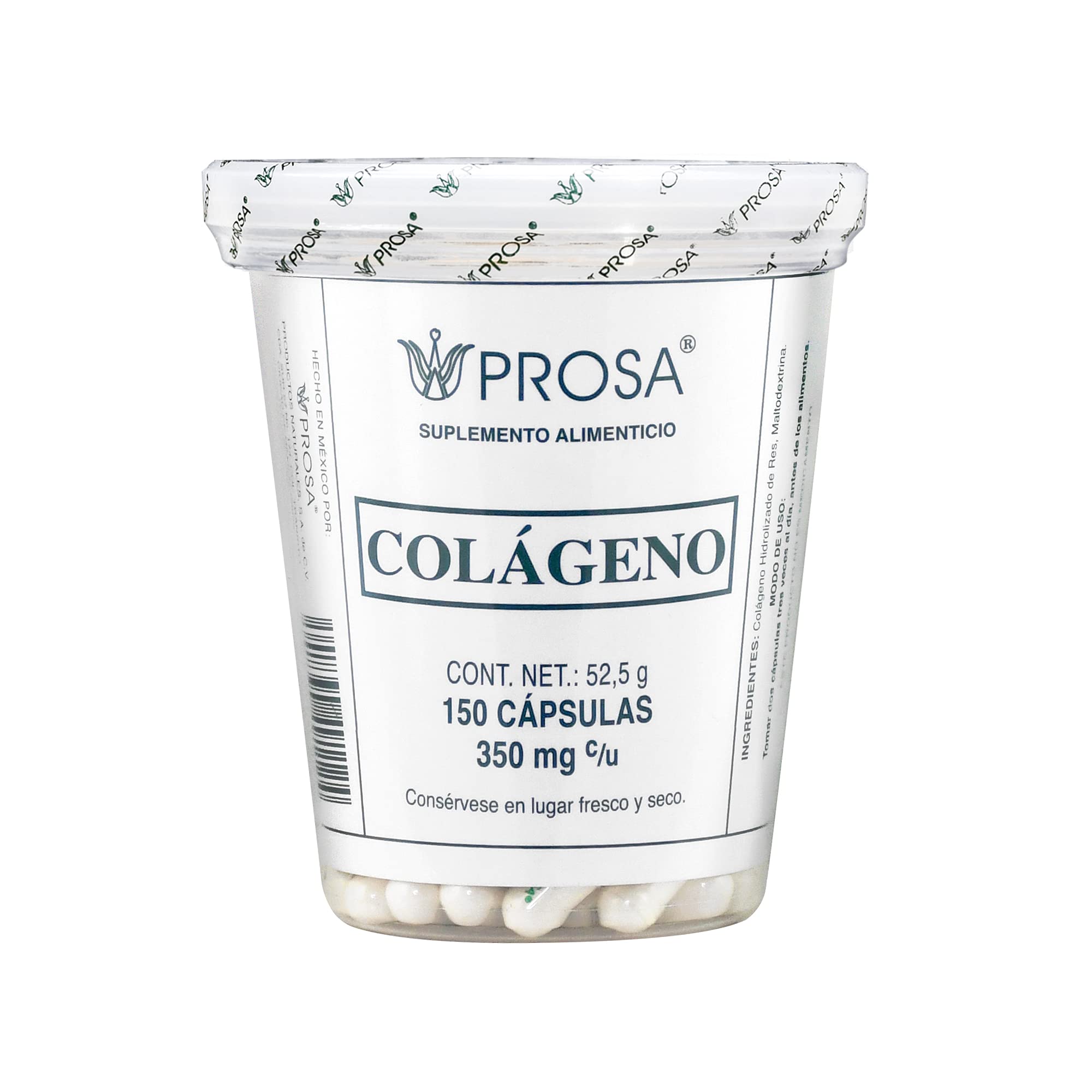 Prosa | Cápsulas de Colágeno, frasco con 150 cápsulas de 350 mg, de ...