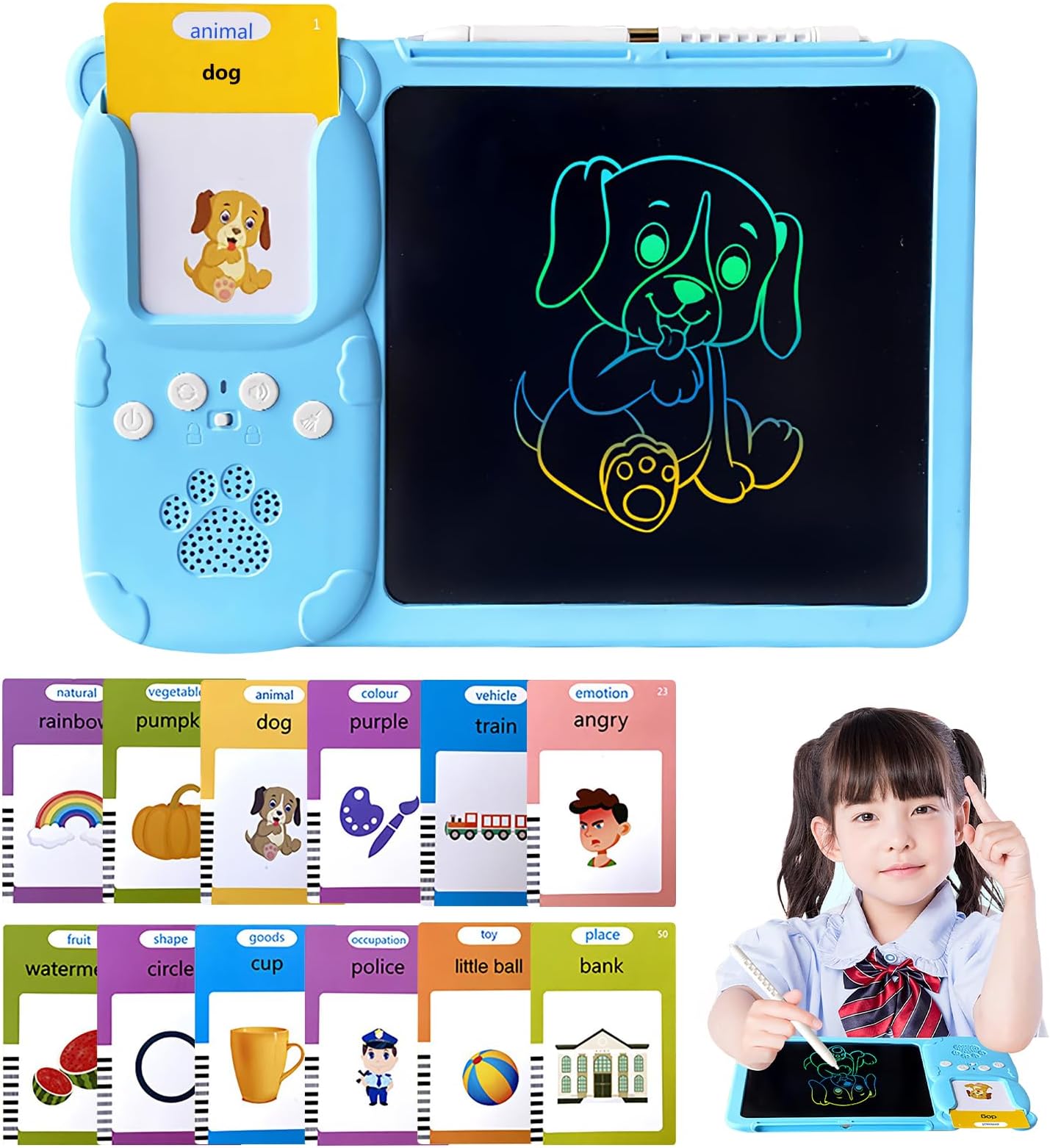 English Learning Toys, 255 PCS Talking Flashcards, Audible Flash Cards ...