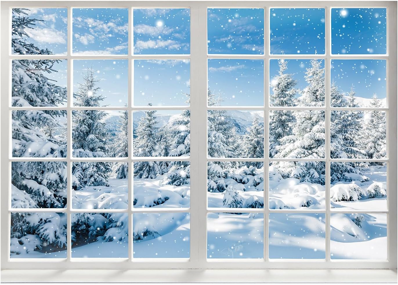 Amazon.com : Winter Wonderland Backdrop Snow Christmas Background Snowy ...