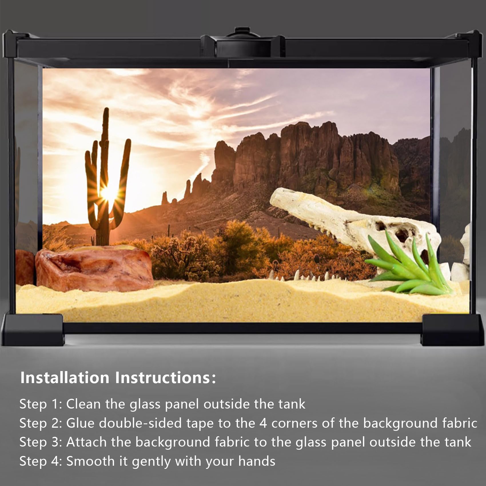 Snapklik.com : Reptile Terrarium Background 48x20 Inch Western ...