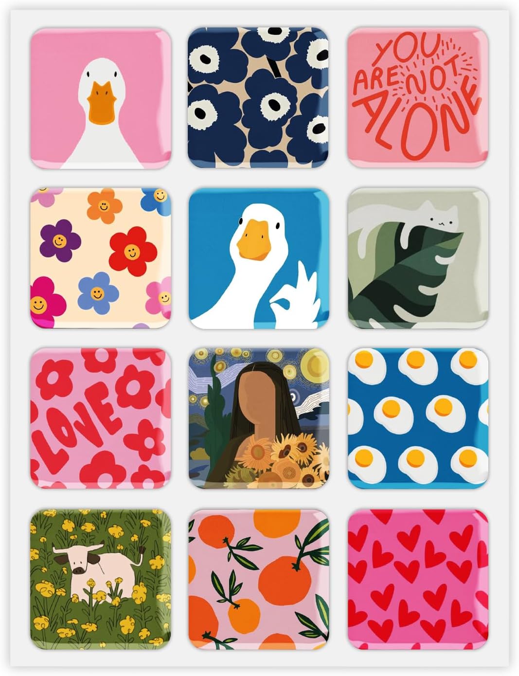 Amazon.com: Sticker Daze Reusable 3D Puffy Stickers - 12 Pcs Cute ...