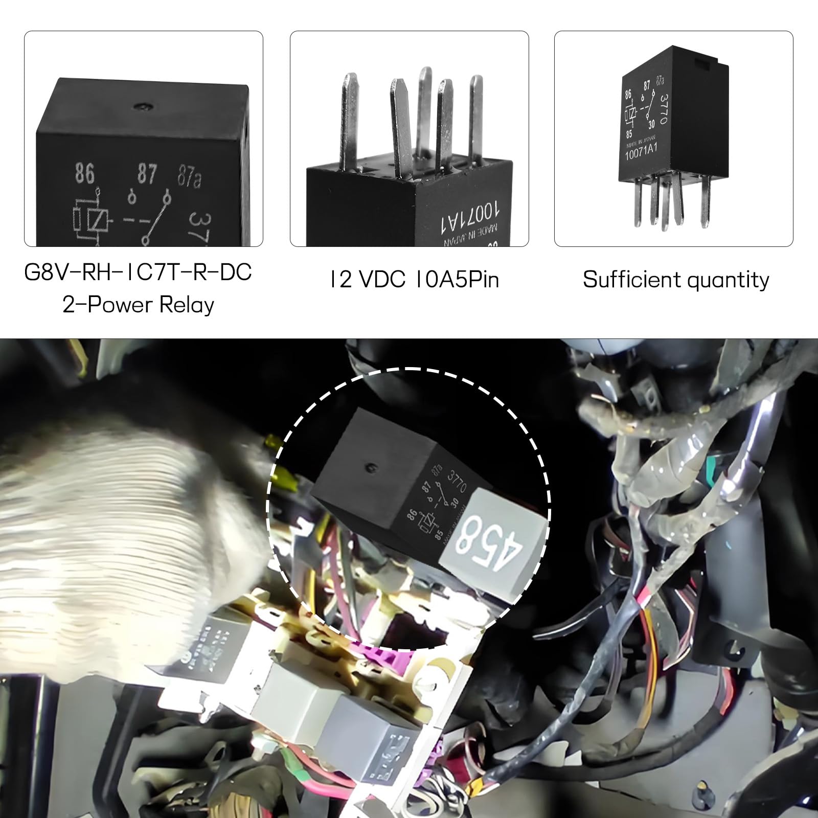 12v 5 Pin Automotive S Replacement 2PCS 5-Pin Power Relays 12V - Heavy ...