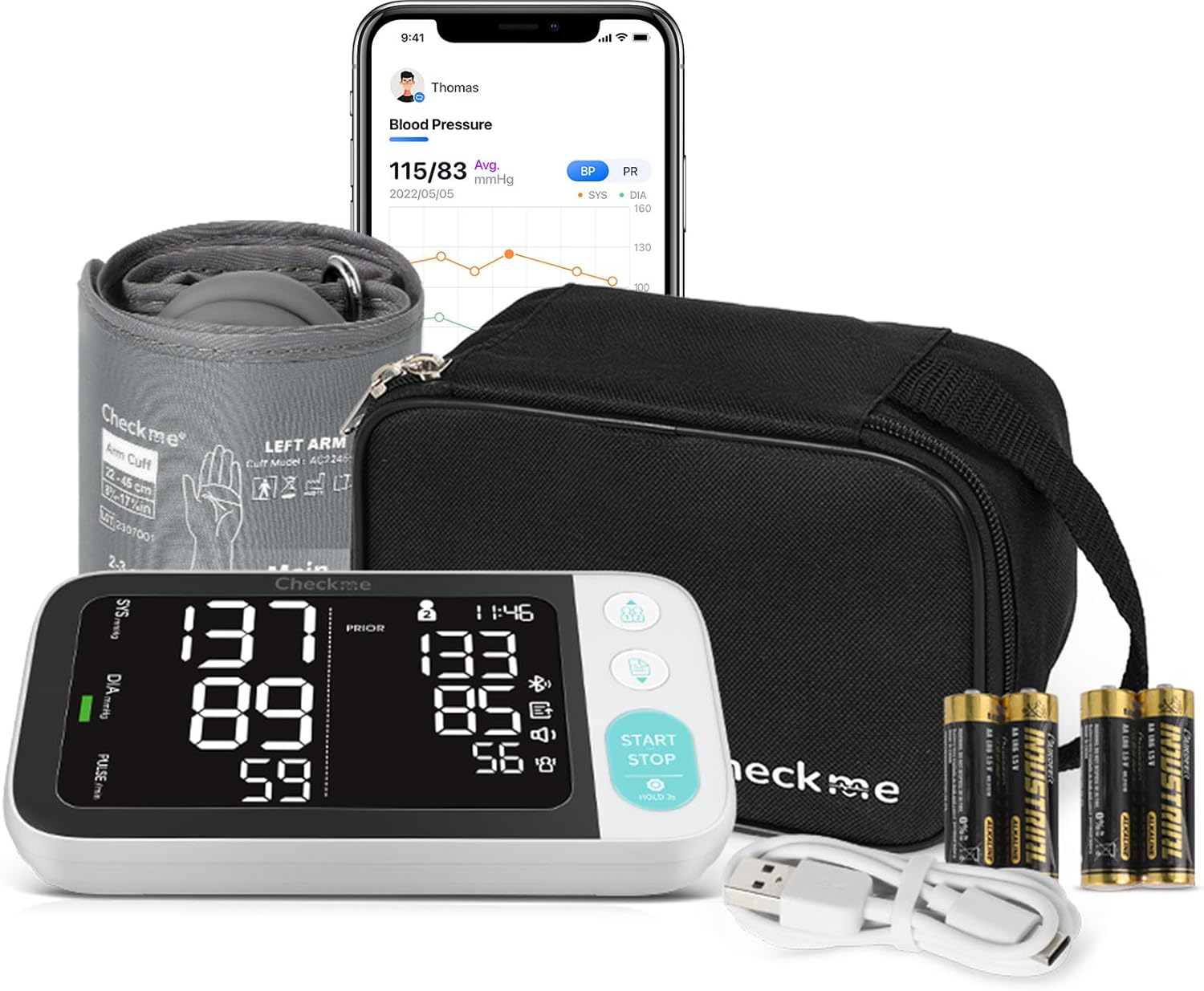 CheckMe BP3 C2 Misuratore di Pressione Professionale, anche per Donne in Gravidanza e Diabetici ...