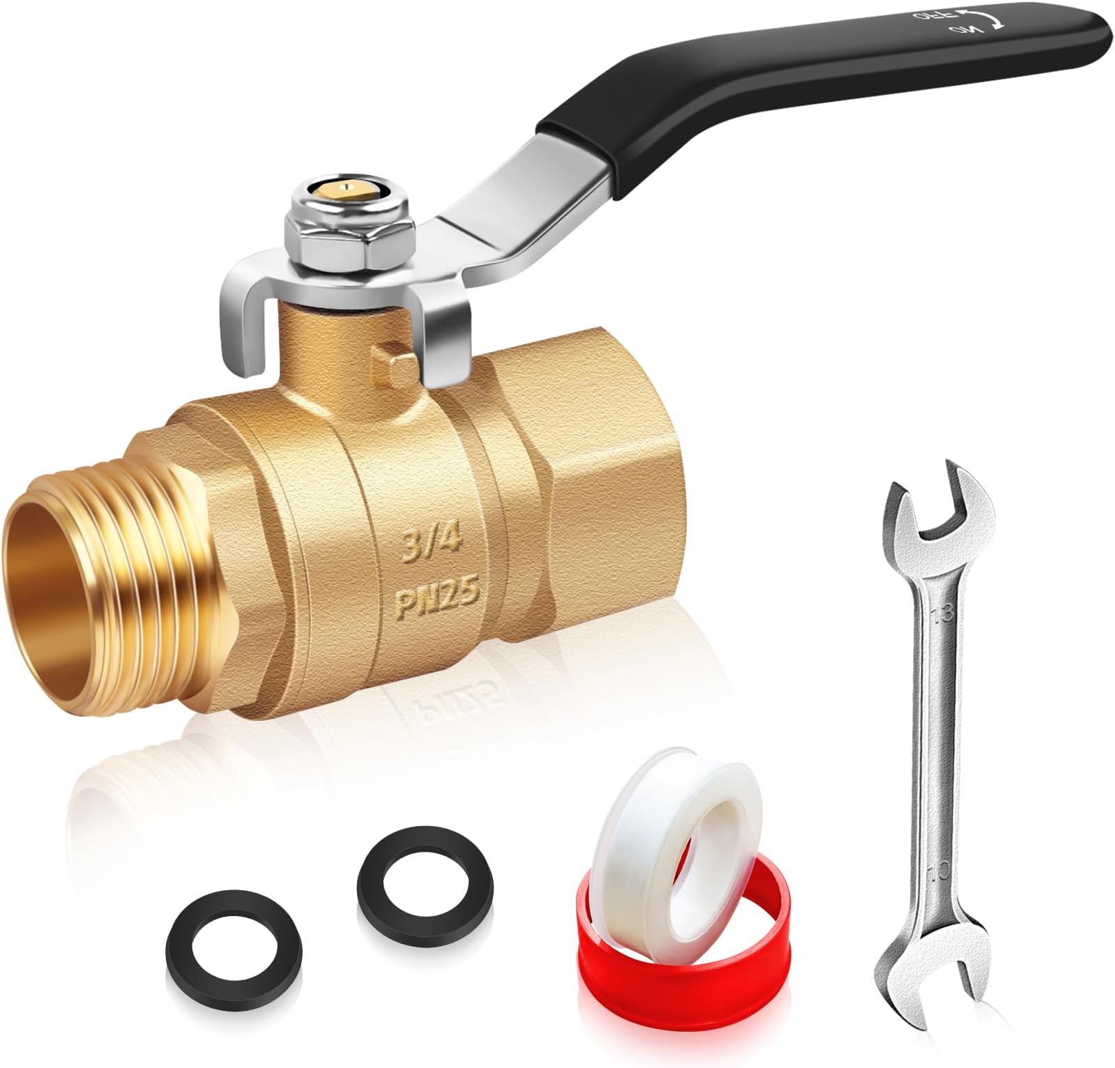 Amazon.com: FINEST+ Garden Hose Shut Off Valve, 3/4" GHT Water Hose ...