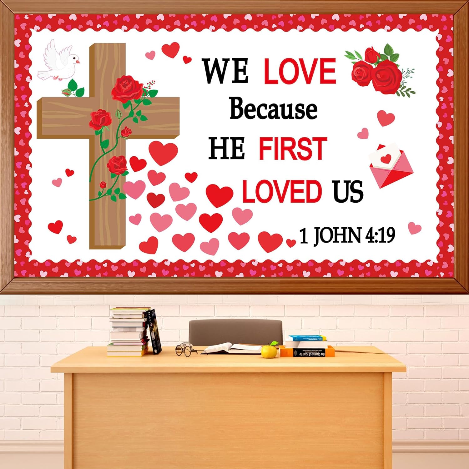 Amazon.com: Valentine's Day Christian Bulletin Board Set Religious ...