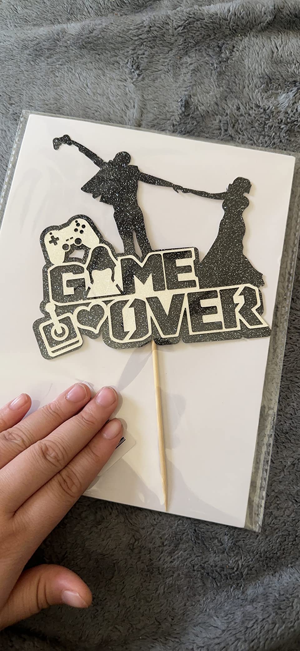 Amazon.com: Game Over Cake Topper, Bride to Be Marriage Themed Cake ...