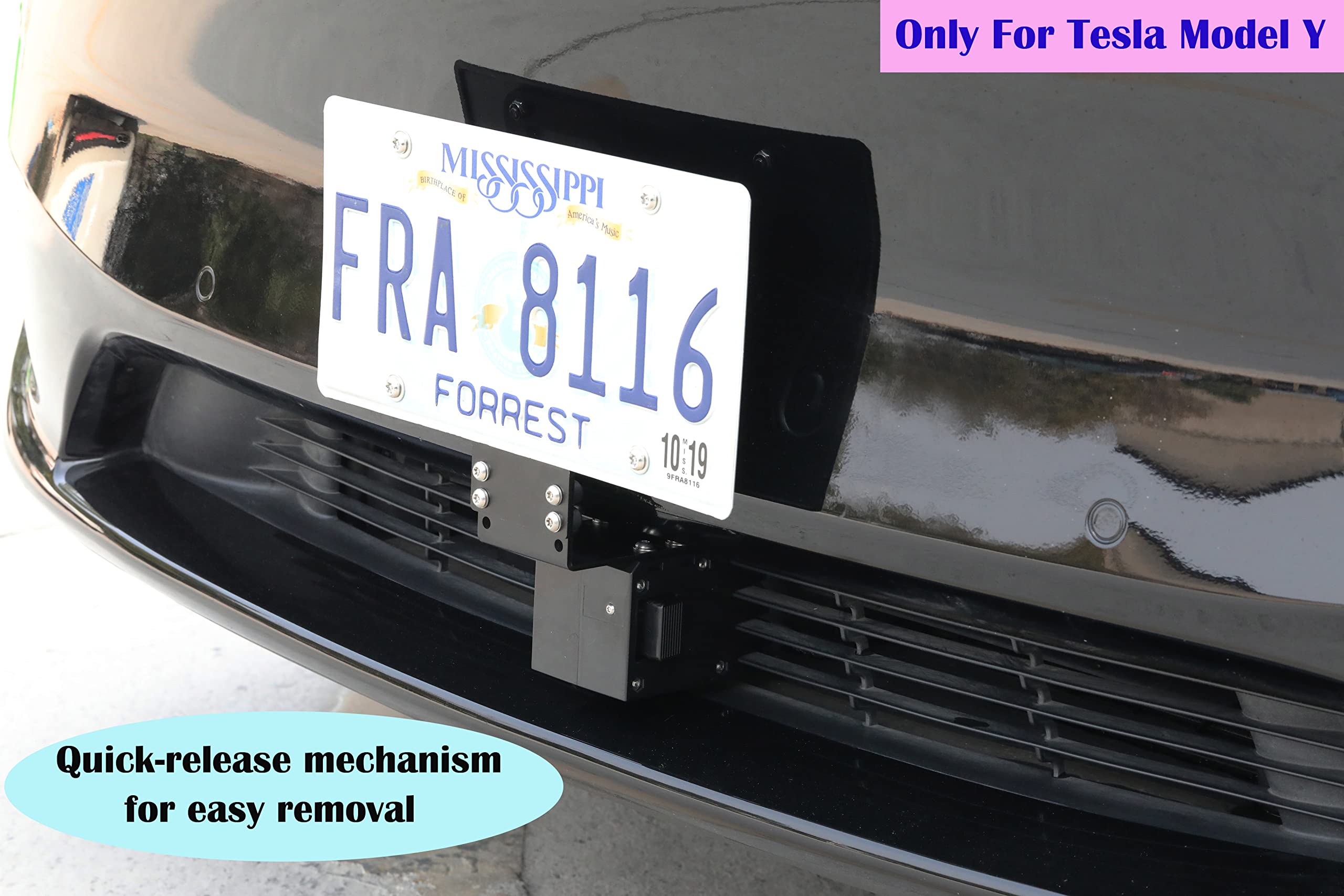 Snapklik.com : Front License Plate Holder For Tesla Model Y, Removable ...