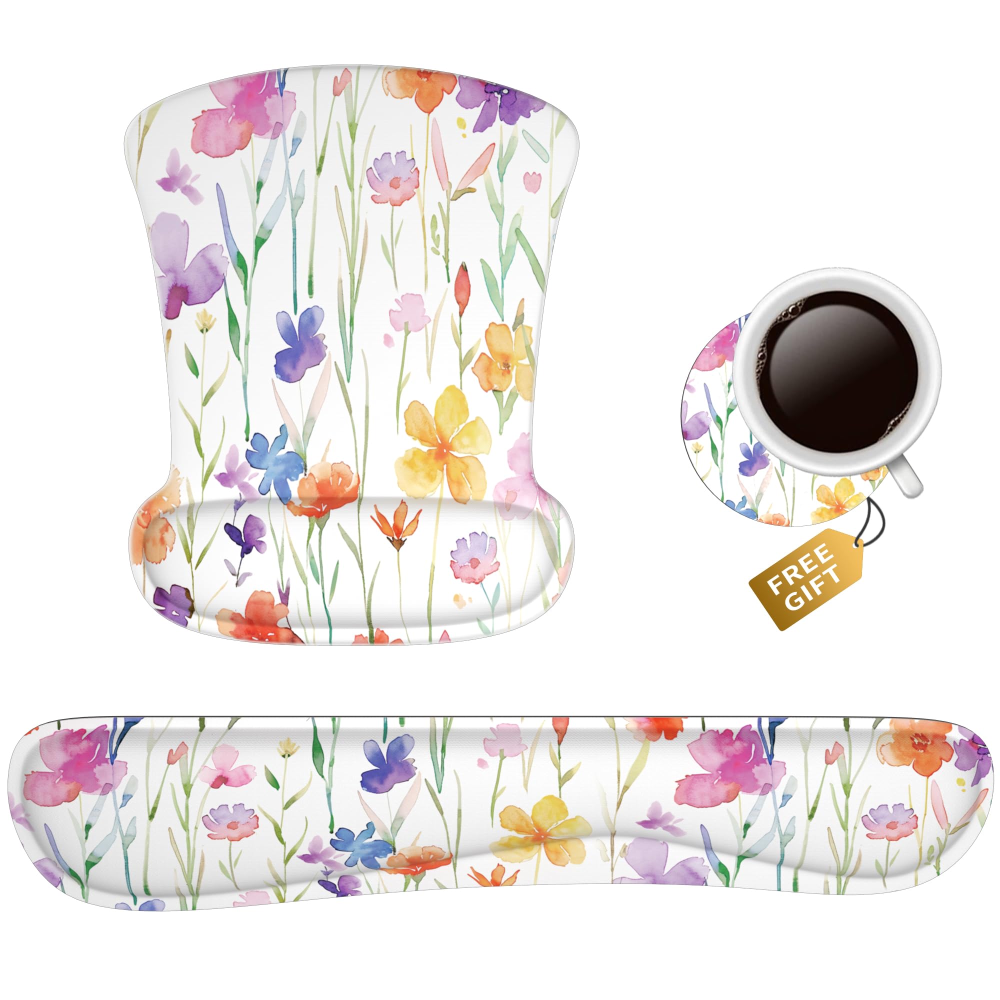 Amazon.com: Eyrozill 3 in 1 Mouse Pad Sets with Keyboard Wrist Rest ...