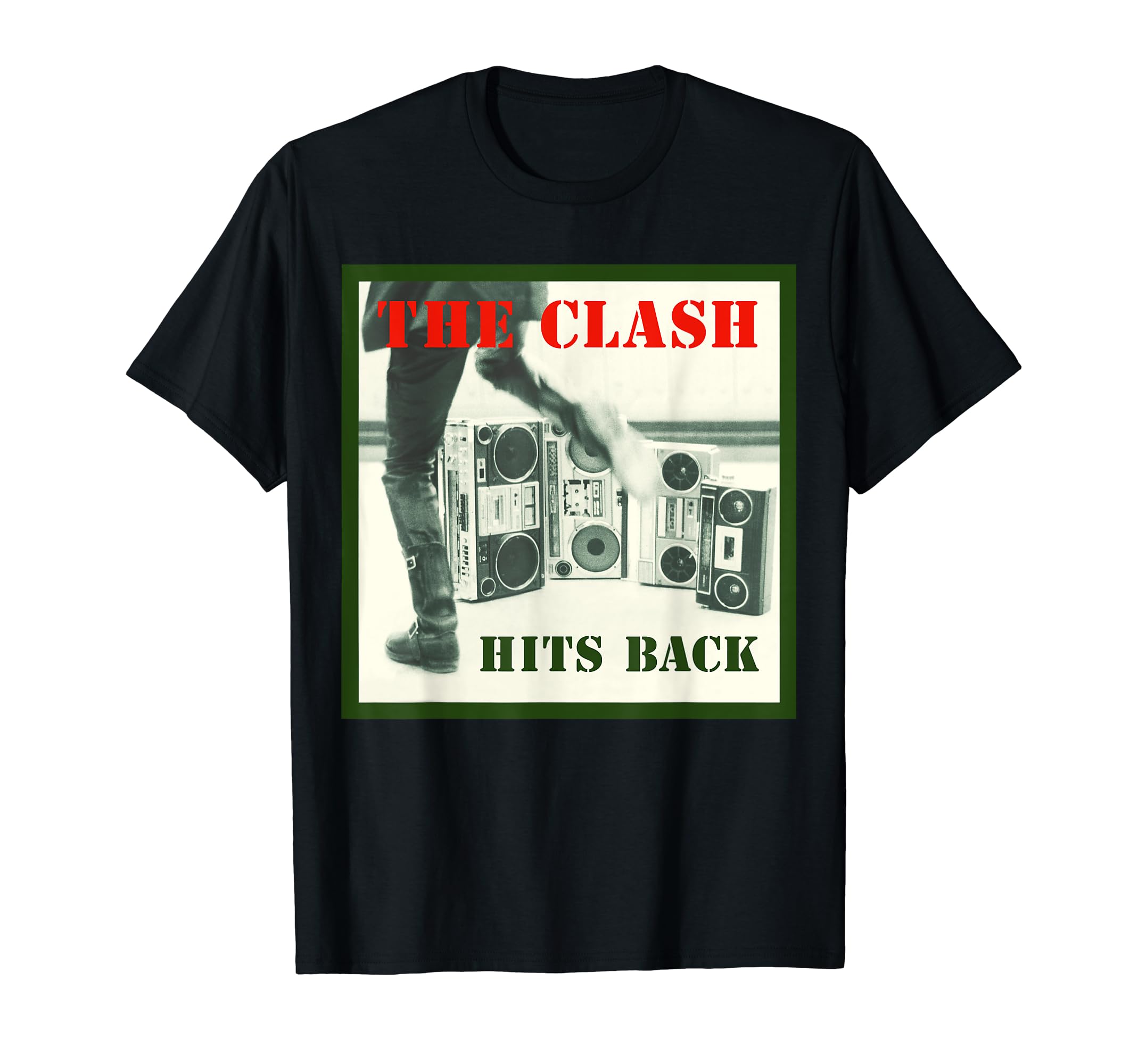 Amazon.com: The Clash - Album Cover Hits Back T-Shirt : Clothing, Shoes ...