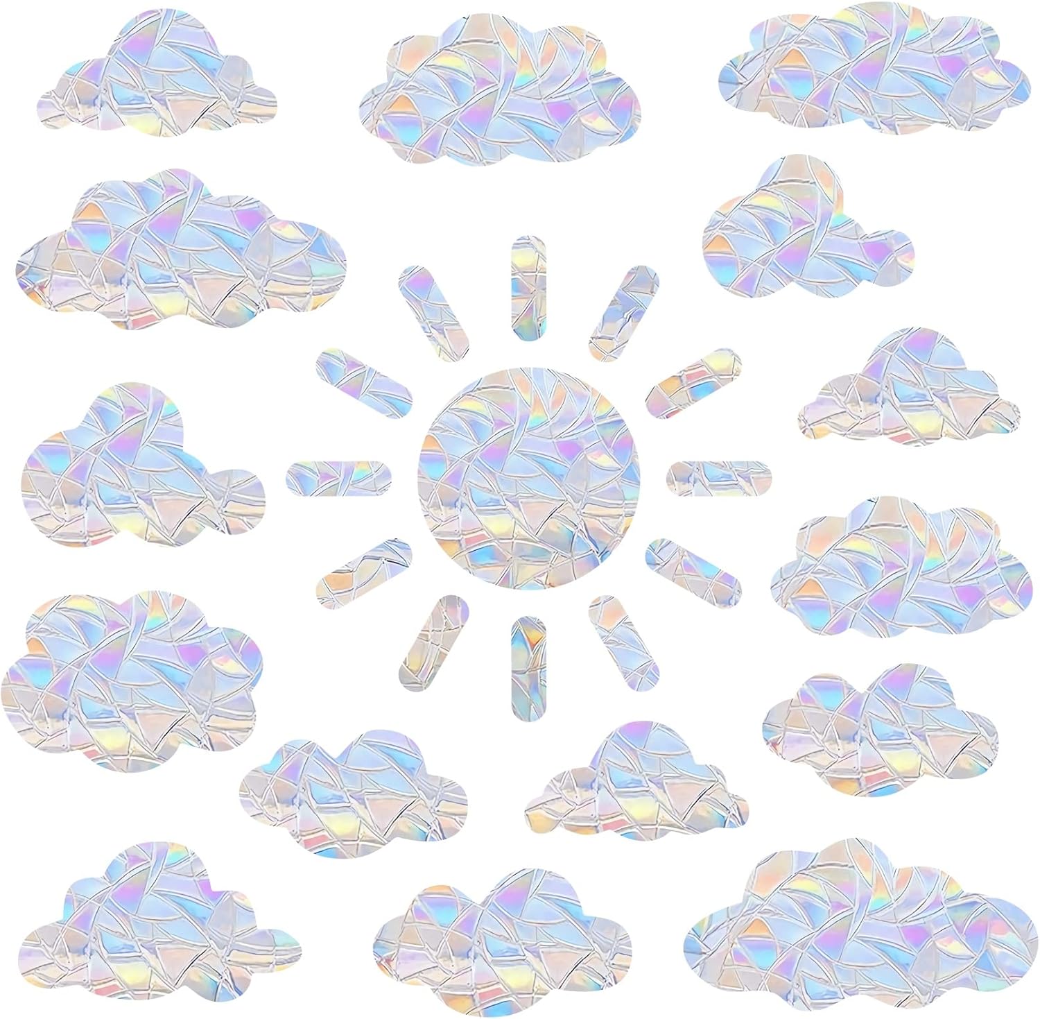 Amazon.com: Sun Cloud Window Clings - Anti Collision Stickers for Birds ...