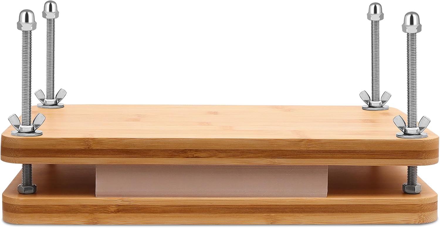 Amazon.com: SCITROFACTORY Book Press, Portable Bamboo Bookbinding Press ...
