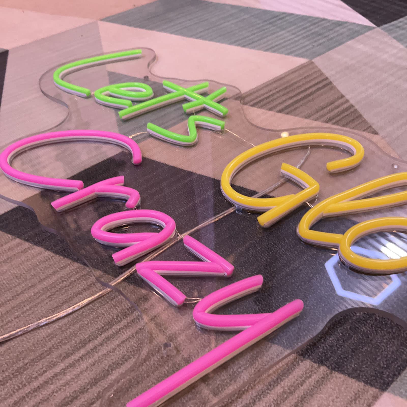 Neon Signs for Wall Decor, Let's Glow Crazy Neon Sign Led Neon Lights ...