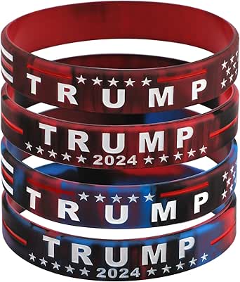Mikovivi 4pcs Trump Bracelets 2024, Trump Take America Back Bracelet ...