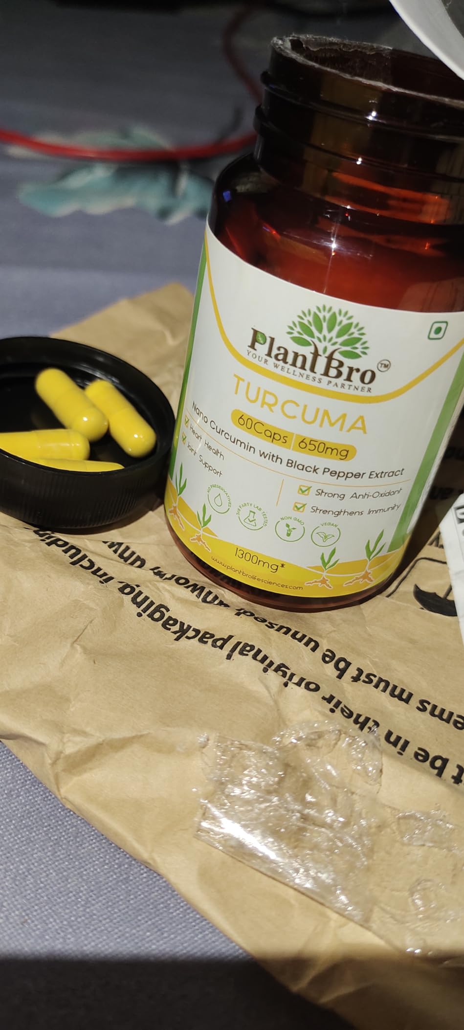 PlantBro Turcuma, Nano Turmeric Extract with Turmeric Root & Black ...