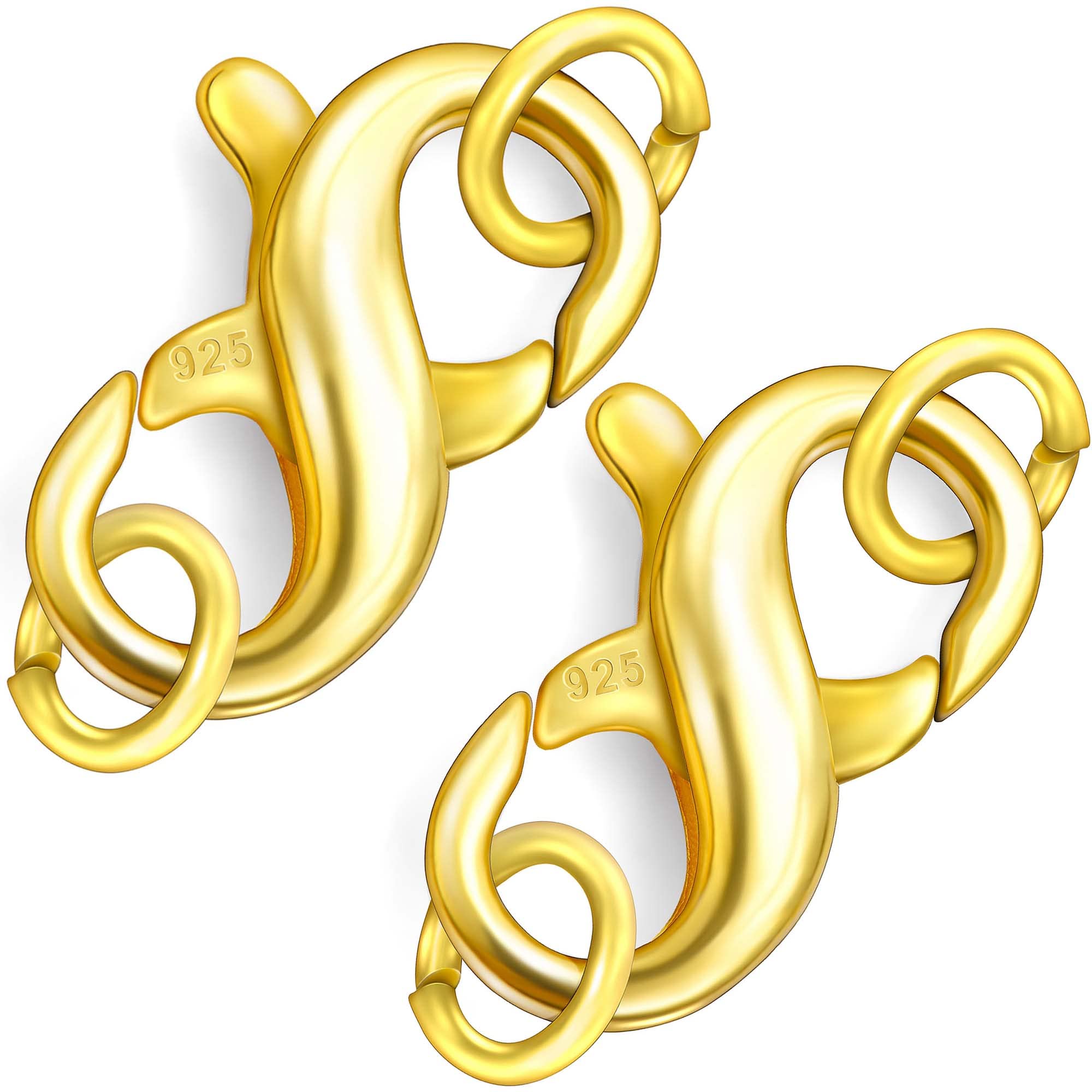 Amazon.com: Dailyacc S925 Double Opening Lobster Clasp Sterling Silver ...