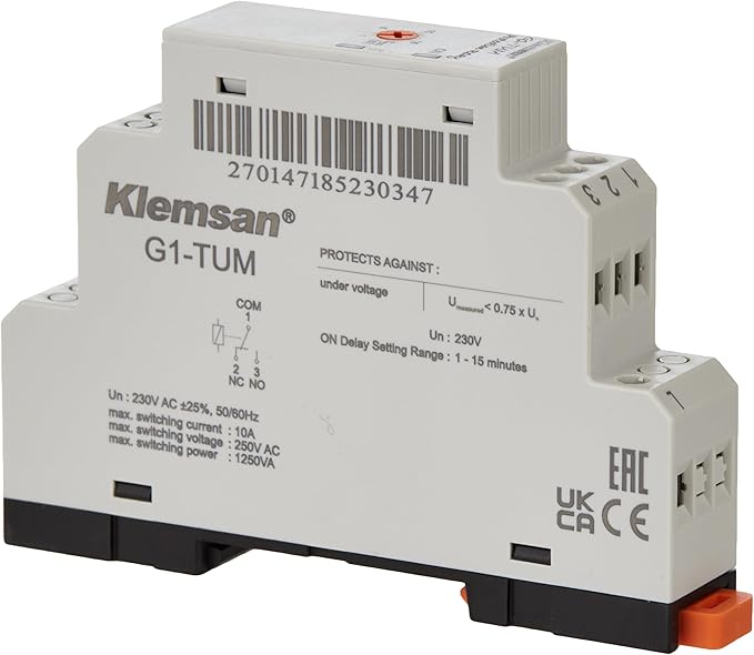 Klemsan Din Rail Mounted Circuit Protection Relay AC Voltage Monitoring ...