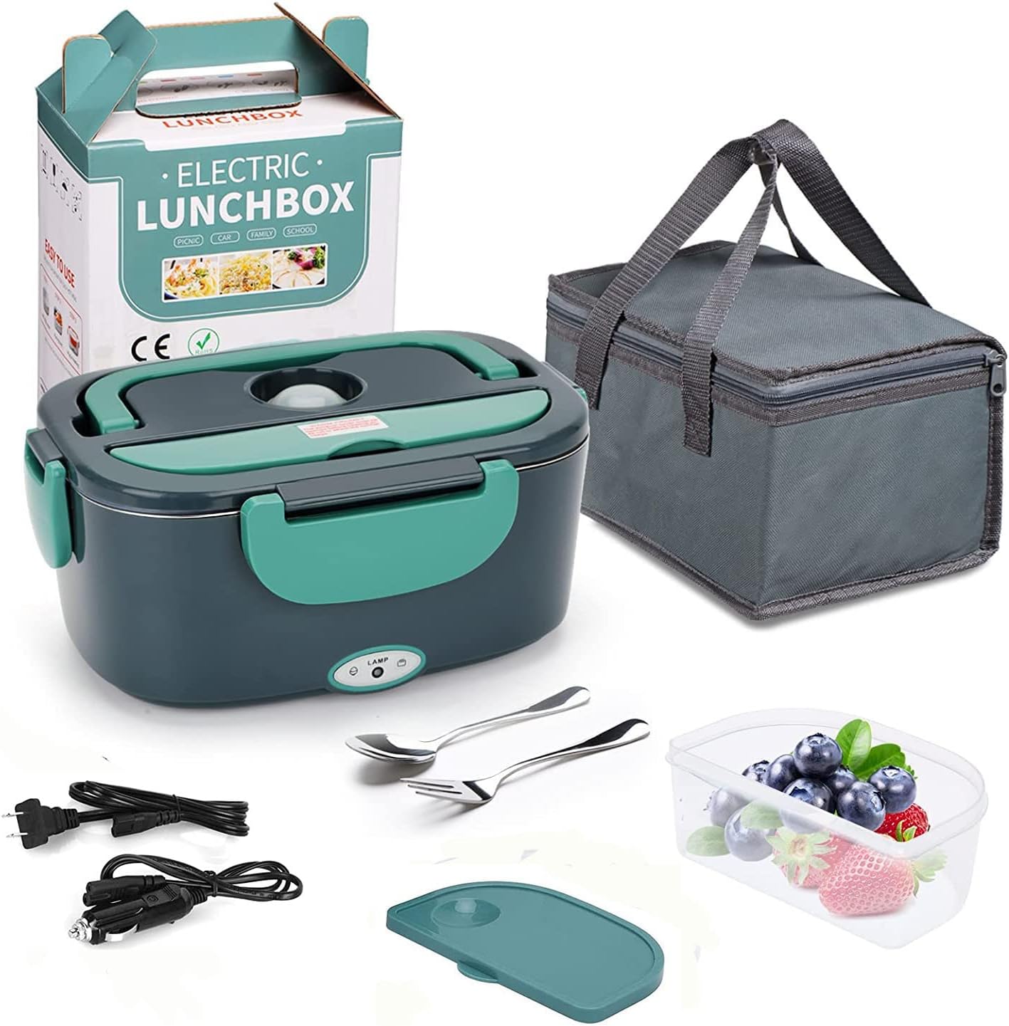 Amazon.com: Electric Lunch Box Food Heater - [60W Faster Heat] 1.8L ...