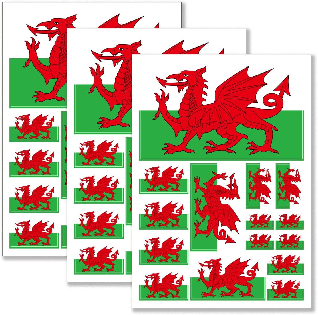 Amazon.com - Wales RED Dragon Shaped Sticker (UK Welsh Logo from Flag ...