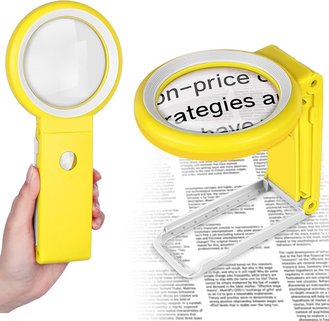 Amazon.com: Magnifying Glass with Light Large, Handheld Illuminated ...