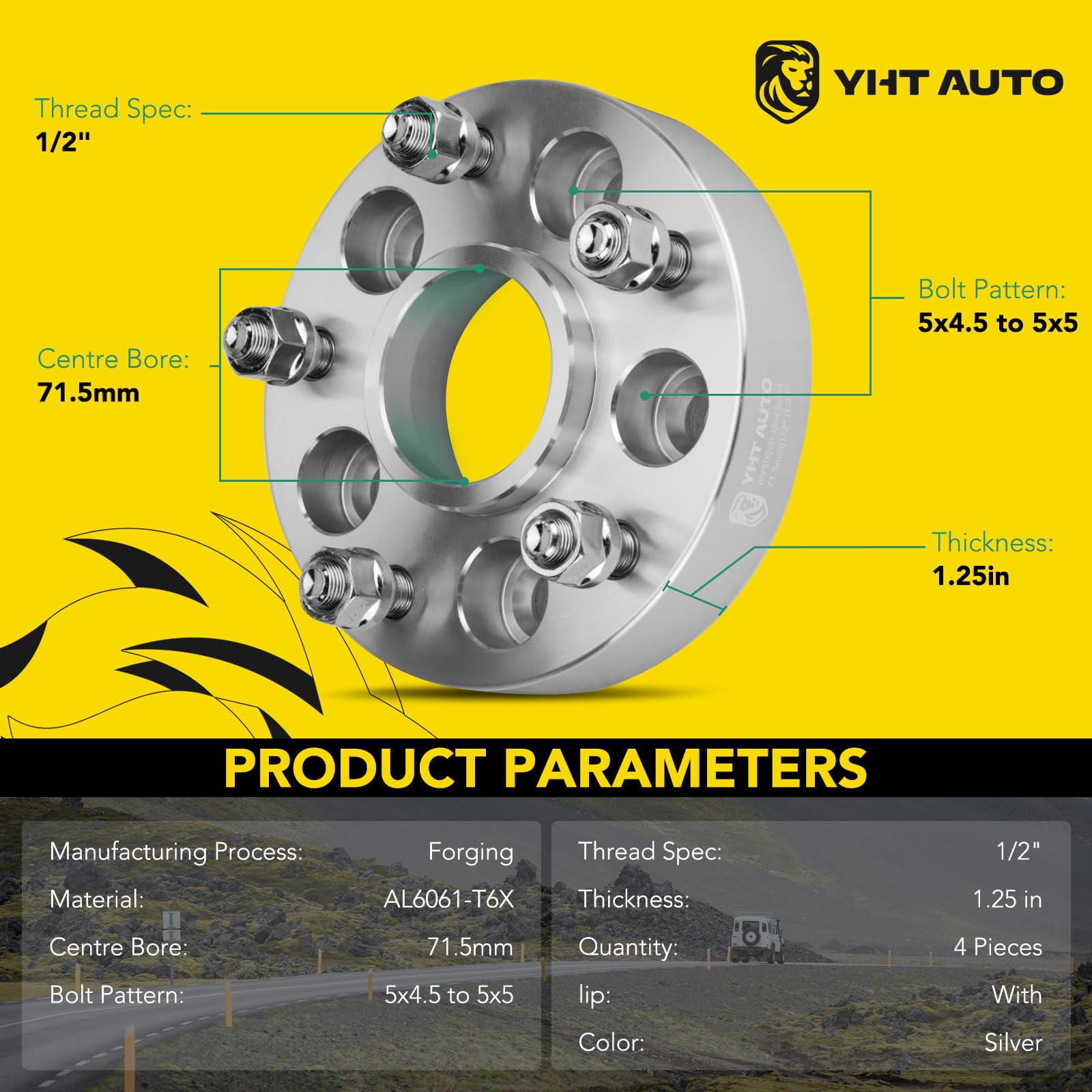 5x45 To 5x5 Wheel Adapters