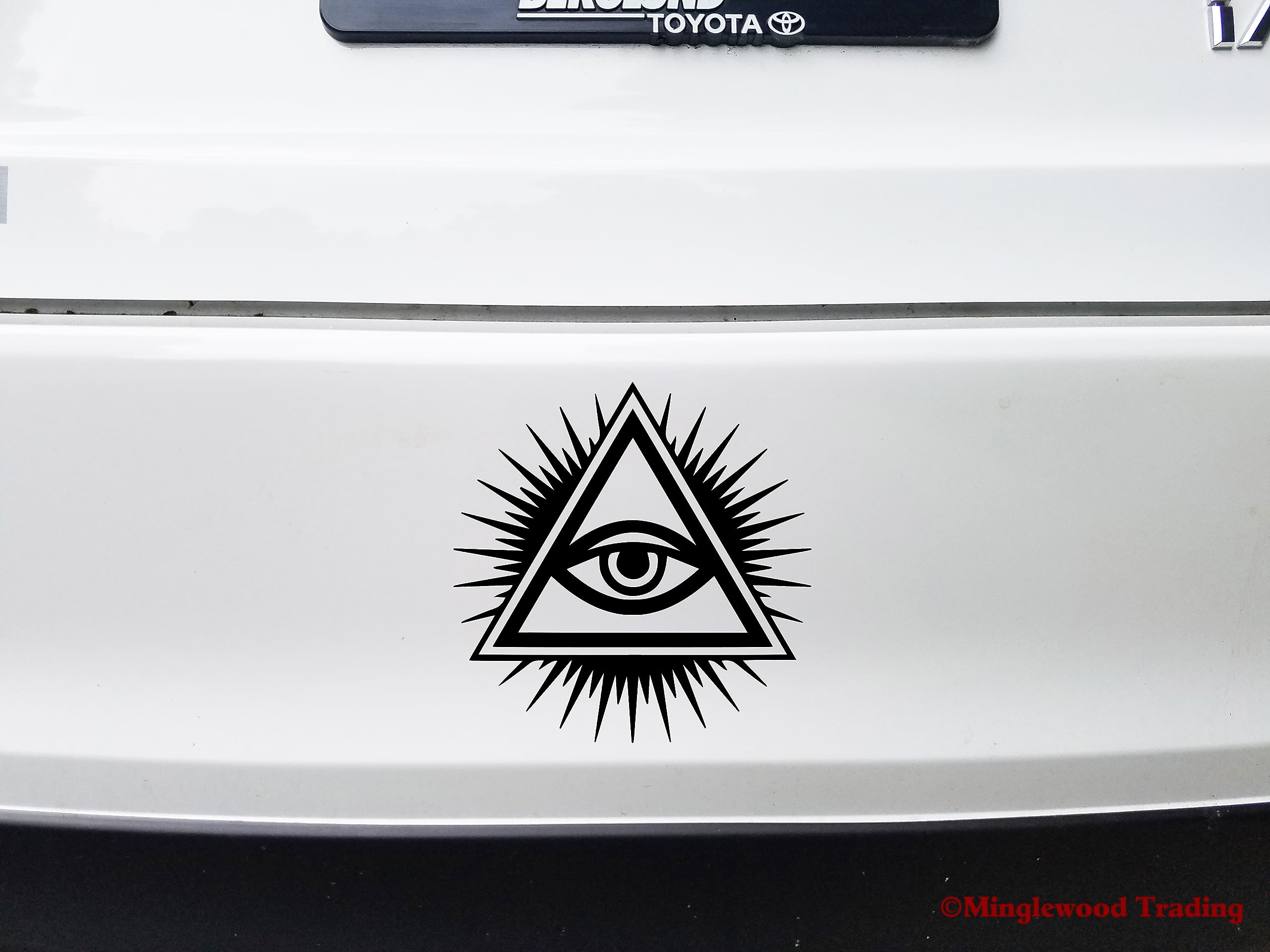 Illuminati All Seeing Eye Vinyl Decal Hi Quality White Illuminati Sign