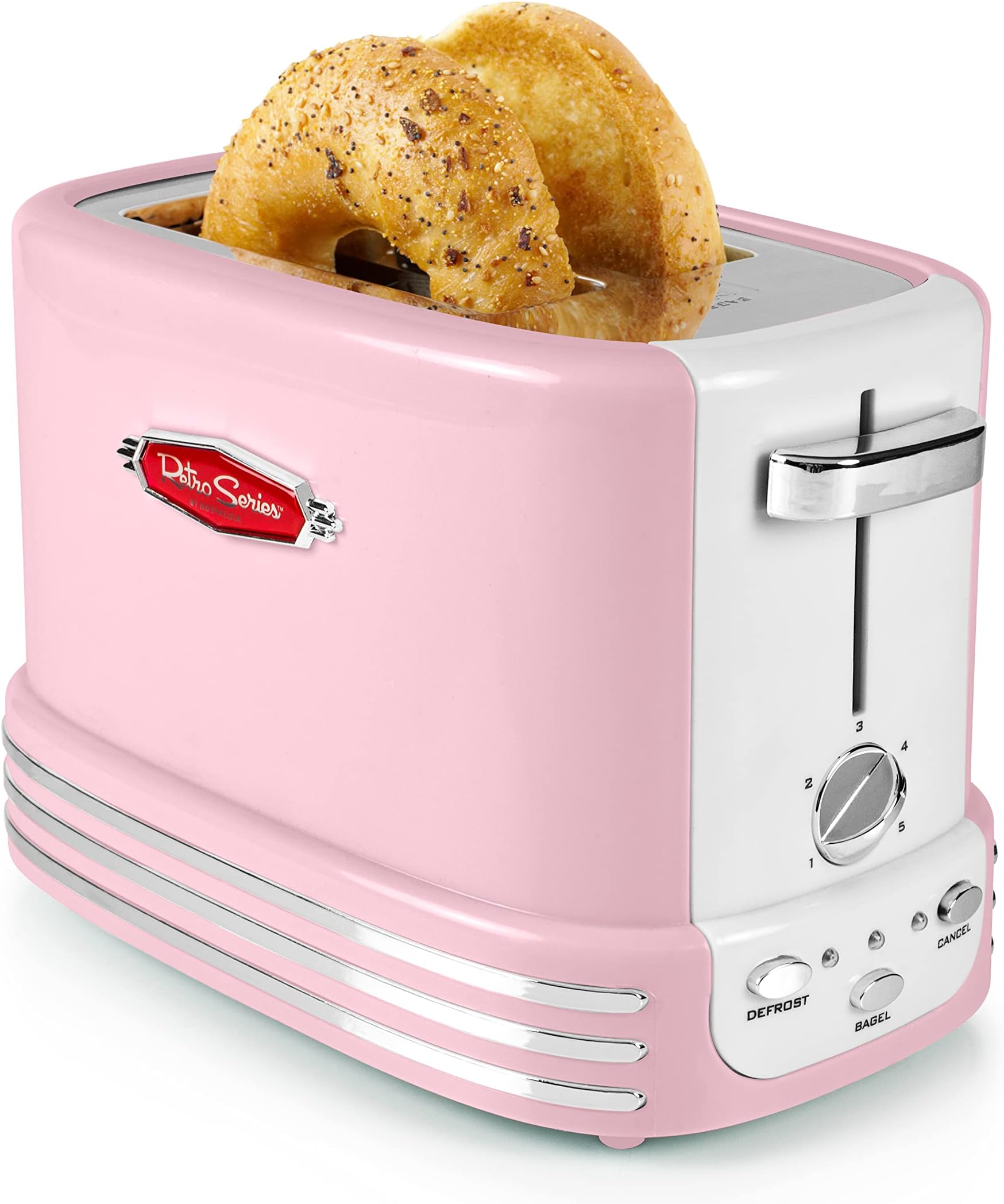 Amazon.com: Nostalgia Retro Wide 2-Slice Toaster, Vintage Design With ...