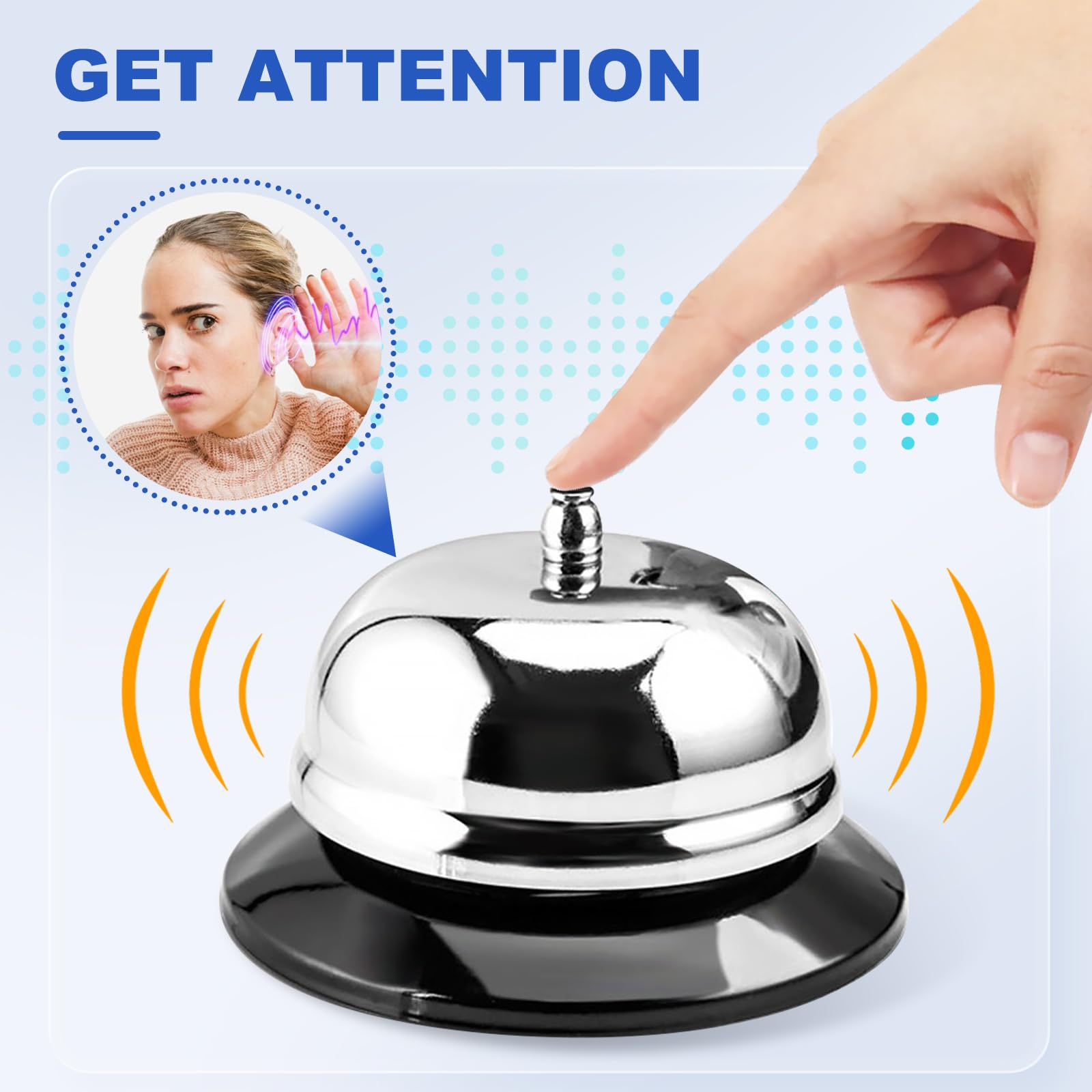 Snapklik.com : Desk Bell For Service, Ring Bell Sign, Dinner Bell For ...