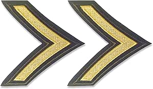 Amazon.com: 2 Pcs Military Rank Iron on Appliques, Embroidered Patches ...