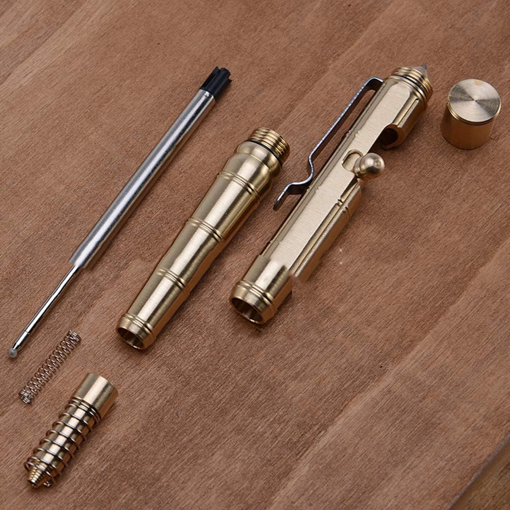 Massiver Messing-Stift mit einziehbaren Ersatzminen, 0,5 mm Signatur ...