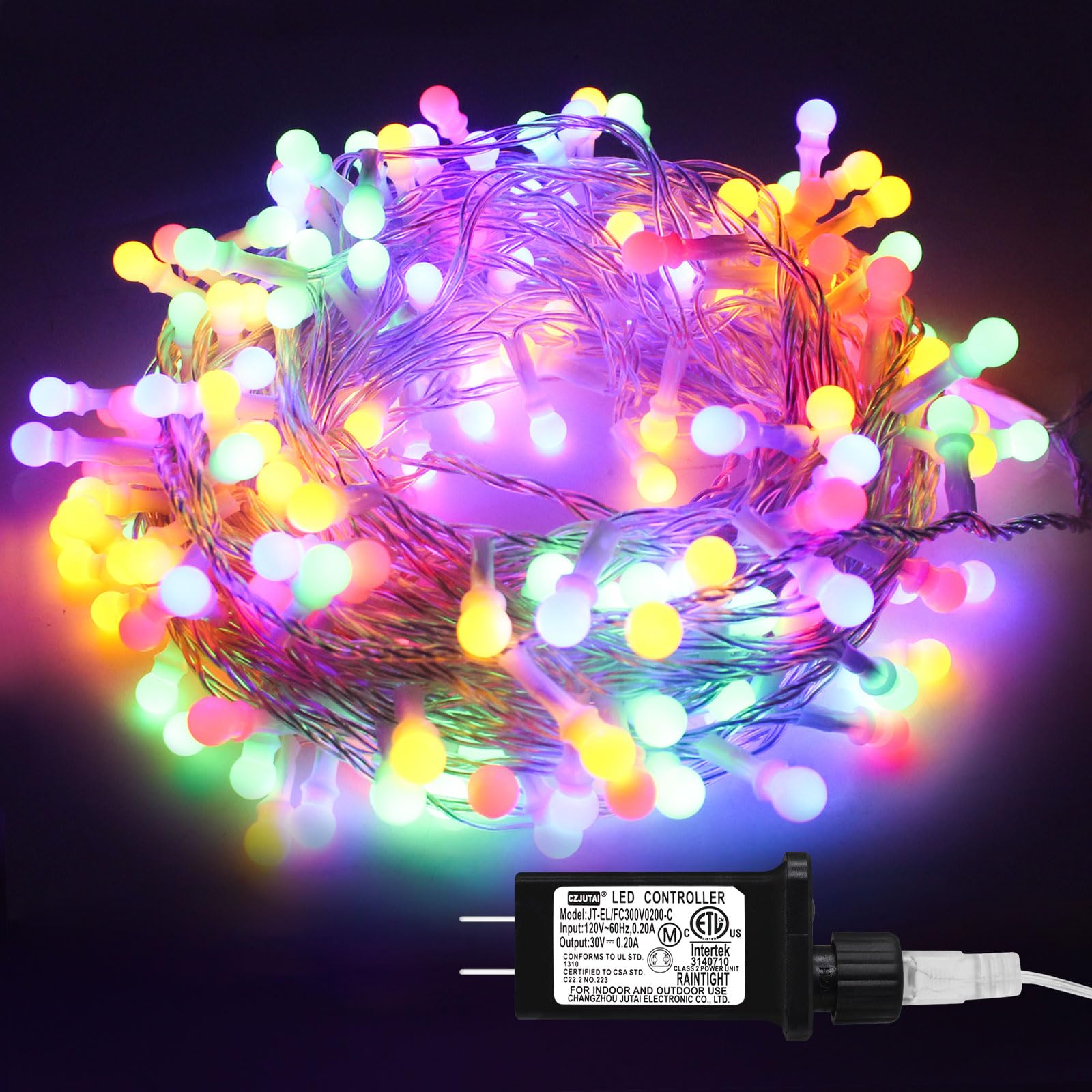 Dirduaid 75FT 200 LED Chrismtas String Lights Globe Fairy Lights Mini ...