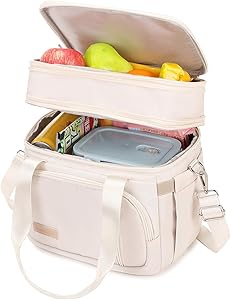 Amazon.com: MAPLELILY Lunch Box for Men Women - Double Deck Insulated ...