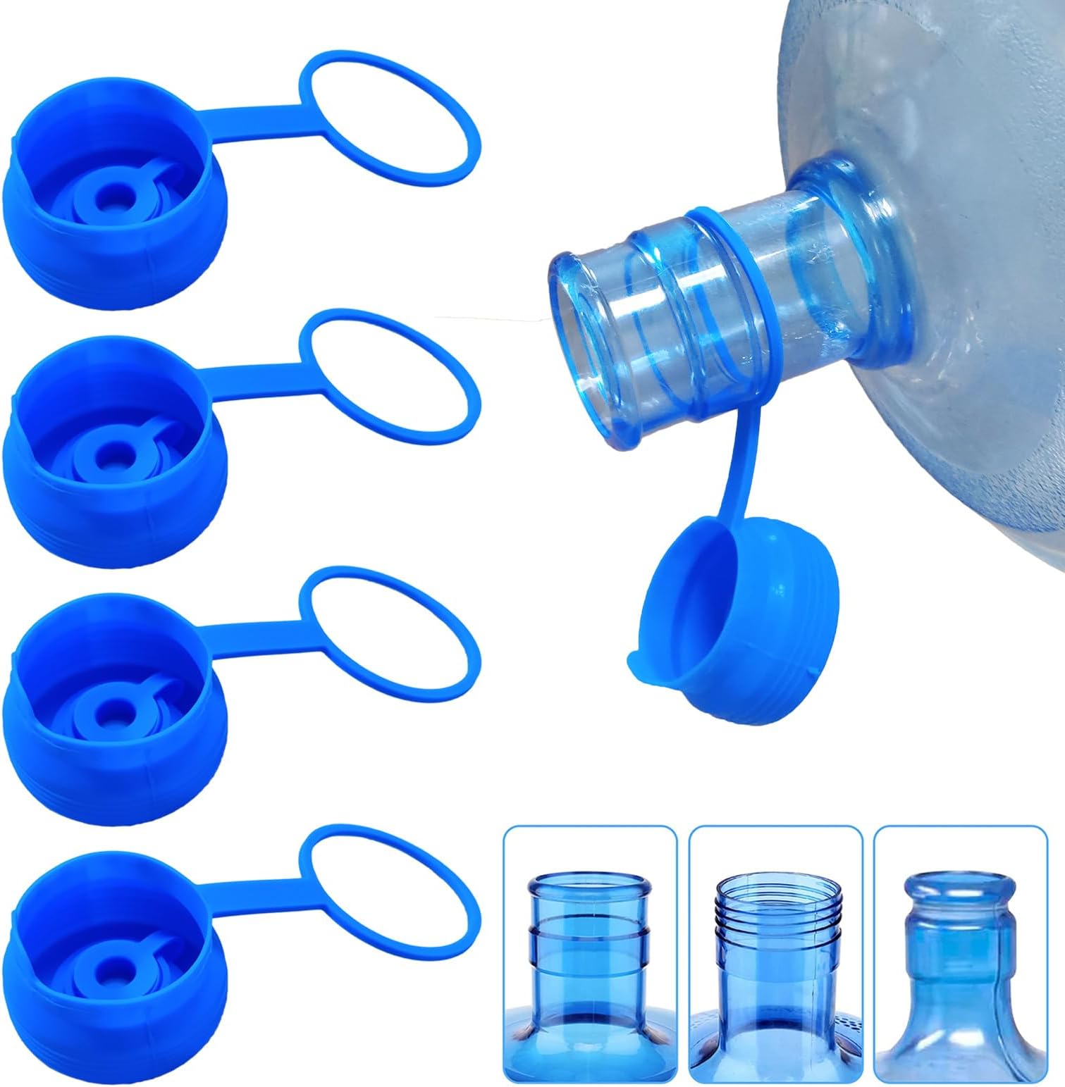 Amazon.com: [10 Pack] USA Made 3 & 5 Gallon Water Bottle Caps - Spill ...