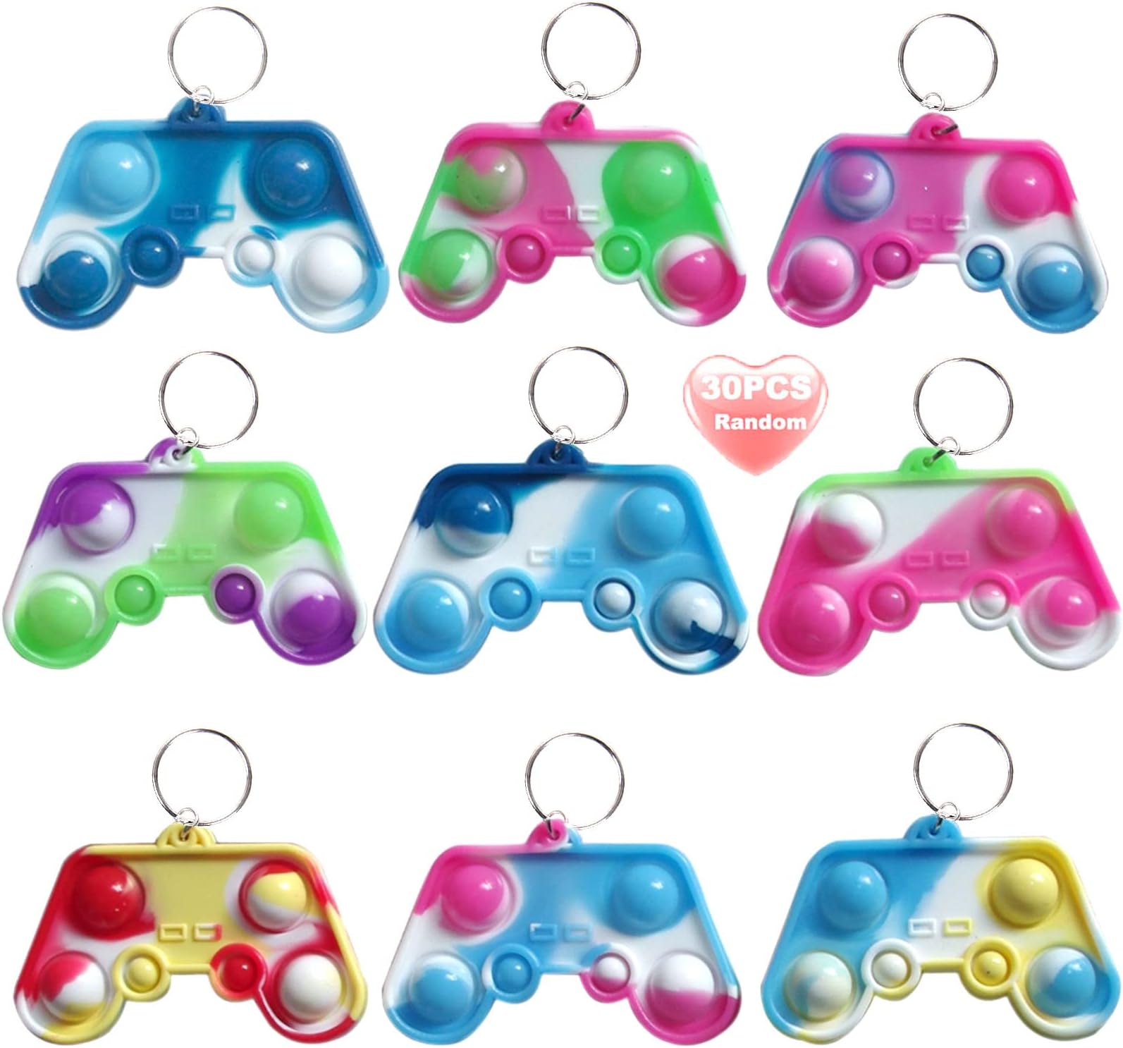 Amazon.com: 30 Packs Bulk Game Controller Backpack Mini pop Fidget ...