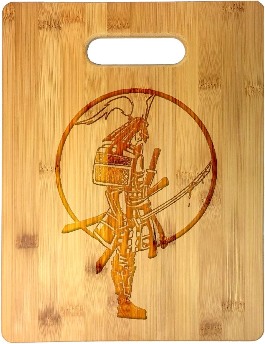 Amazon.com: Japanese Samurai Bamboo Cutting Board with Demon Slayer ...