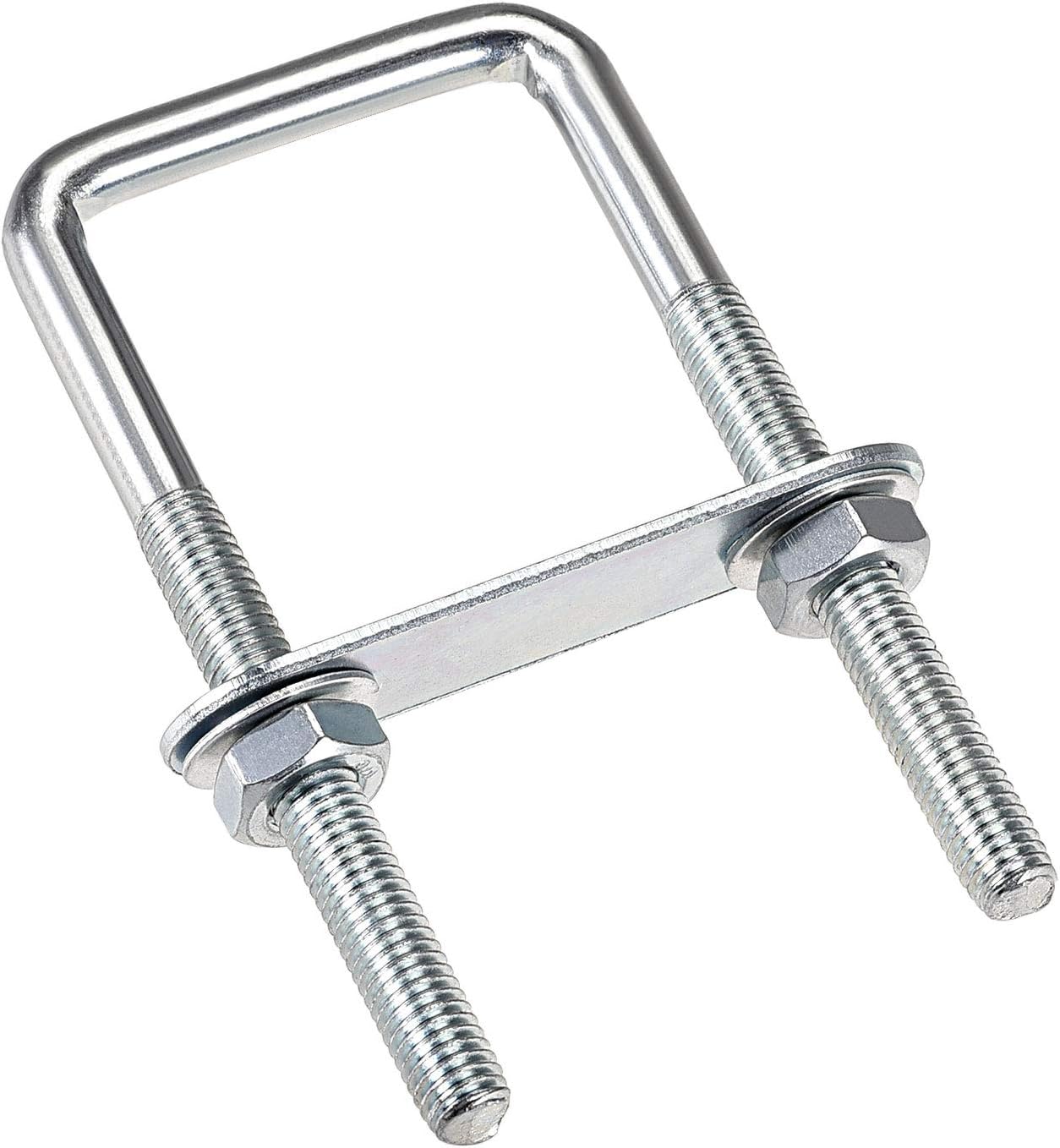 sourcing map Square U-Bolts 3/4"(20mm) Inner Width Carbon Steel M6 with ...