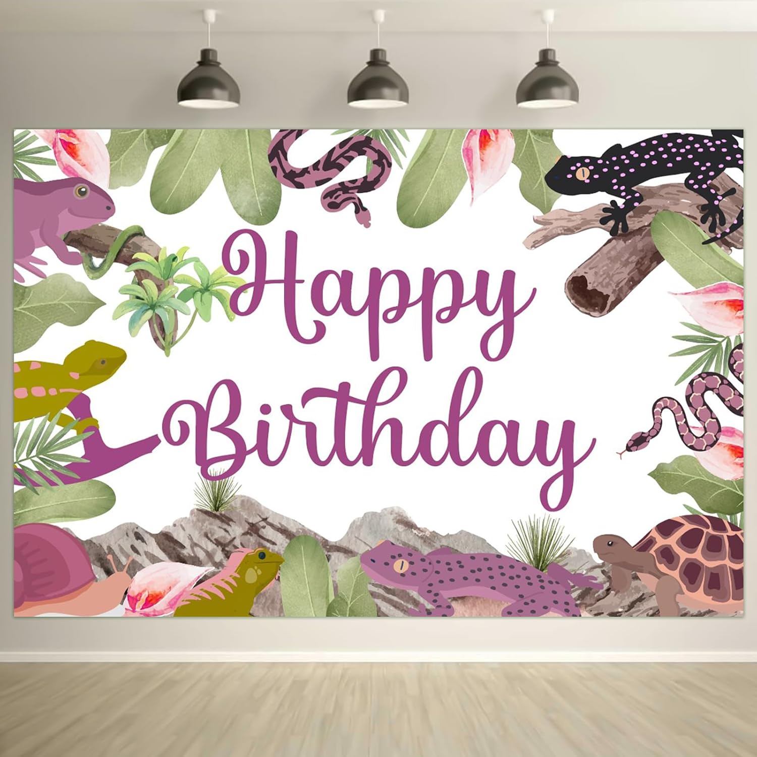 Amazon.com : Wonmelody Reptile Swamp Birthday Backdrop Jungle Backdrop ...