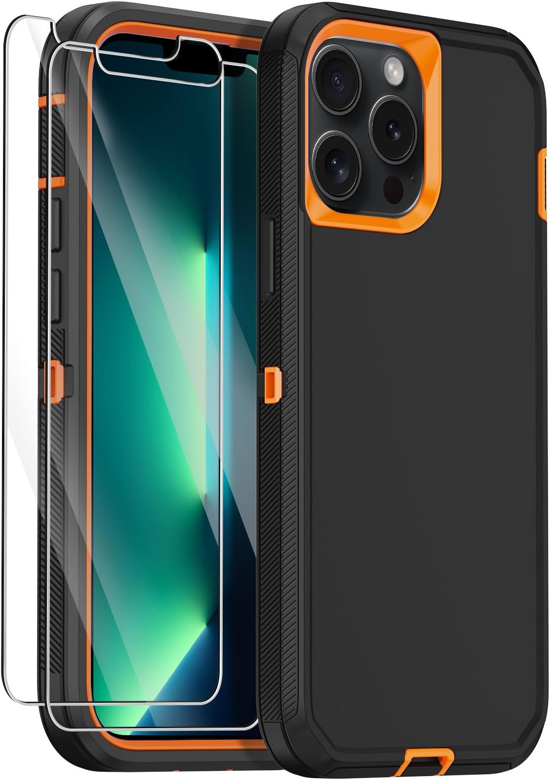 Amazon.com: Annymall for iPhone 13 Pro Case with 2 Screen Protector ...