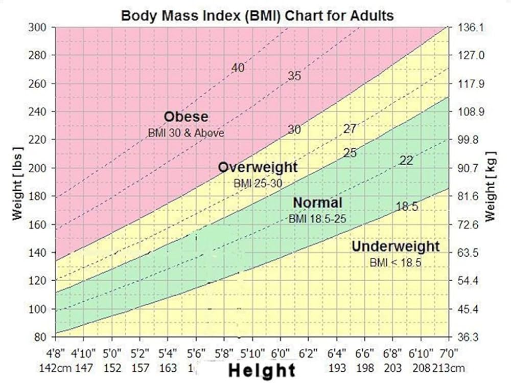 Bmi Body Mass Index Chart Health Well