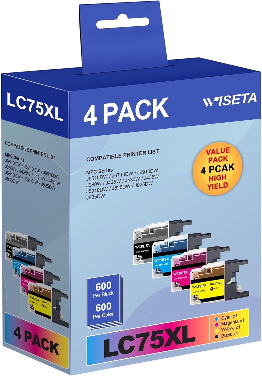 Amazon.com: LC75XL Compatible Ink Cartridges Replacement for Brother ...