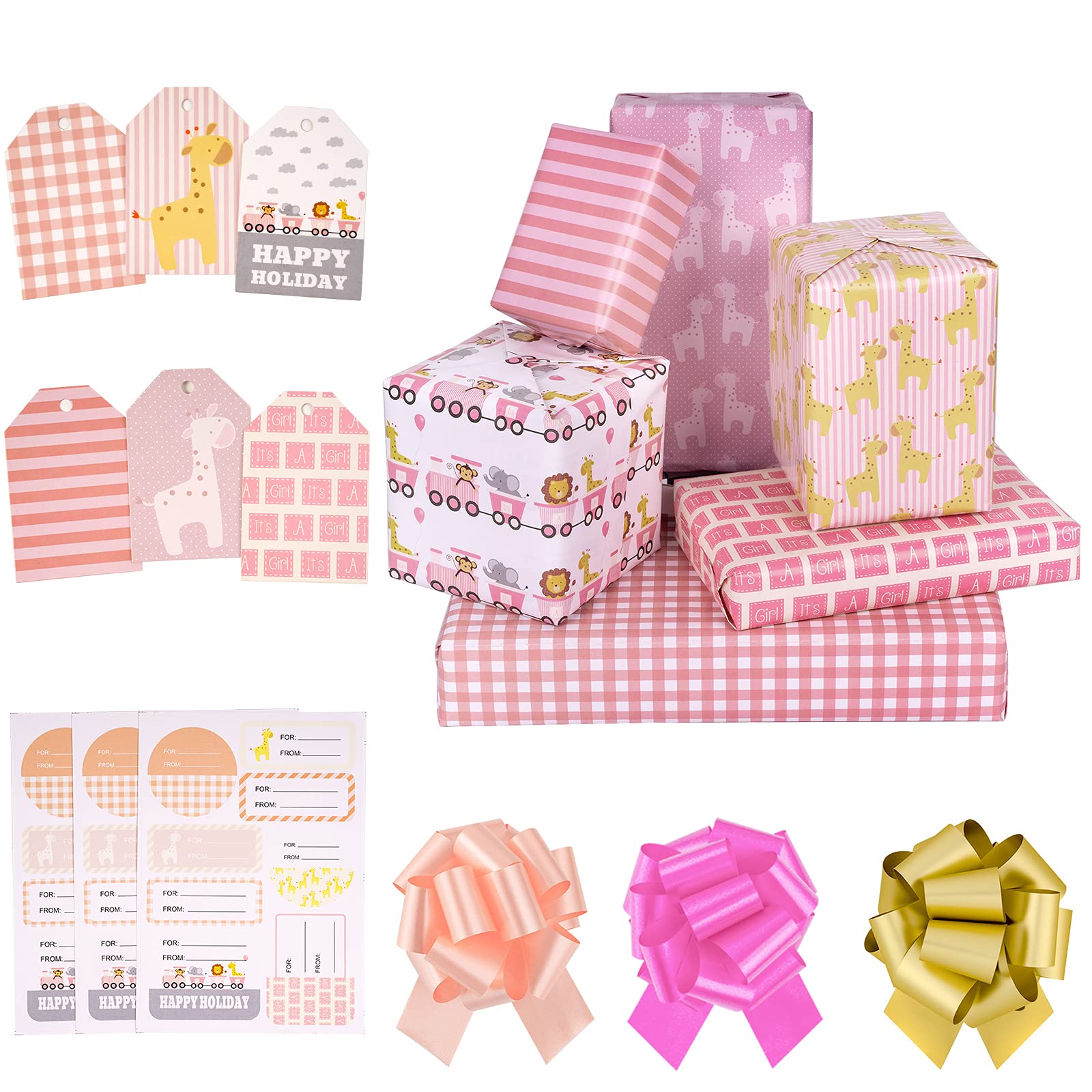 Snapklik.com : MAYPLUSS Wrapping Paper Sheet Set- FoldedFlat - Pull ...