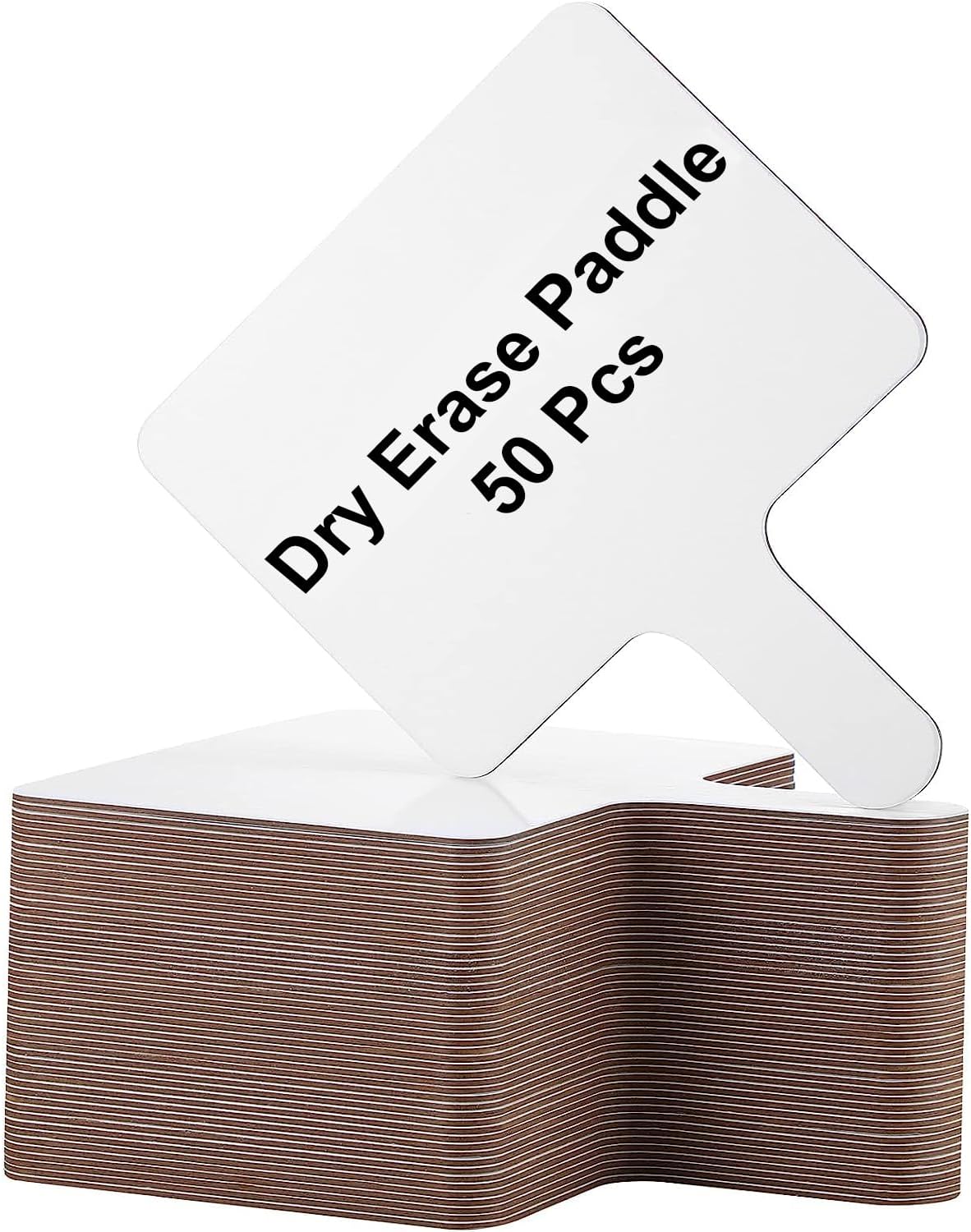Amazon.com : 50 Pack Dry Erase Paddles, White Answer Board, Dry Erase ...