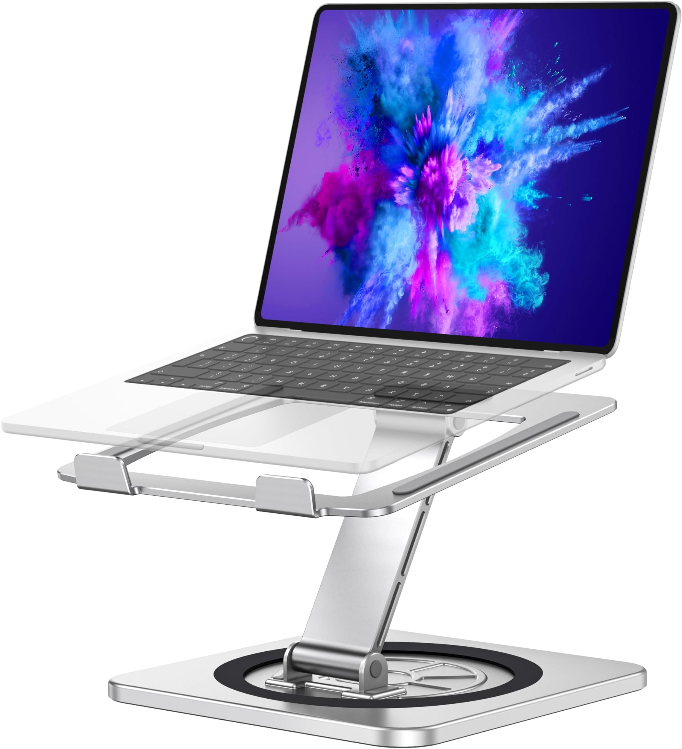Amazon.com: AOEVI Adjustable Laptop Stand with 360 Rotating Base ...