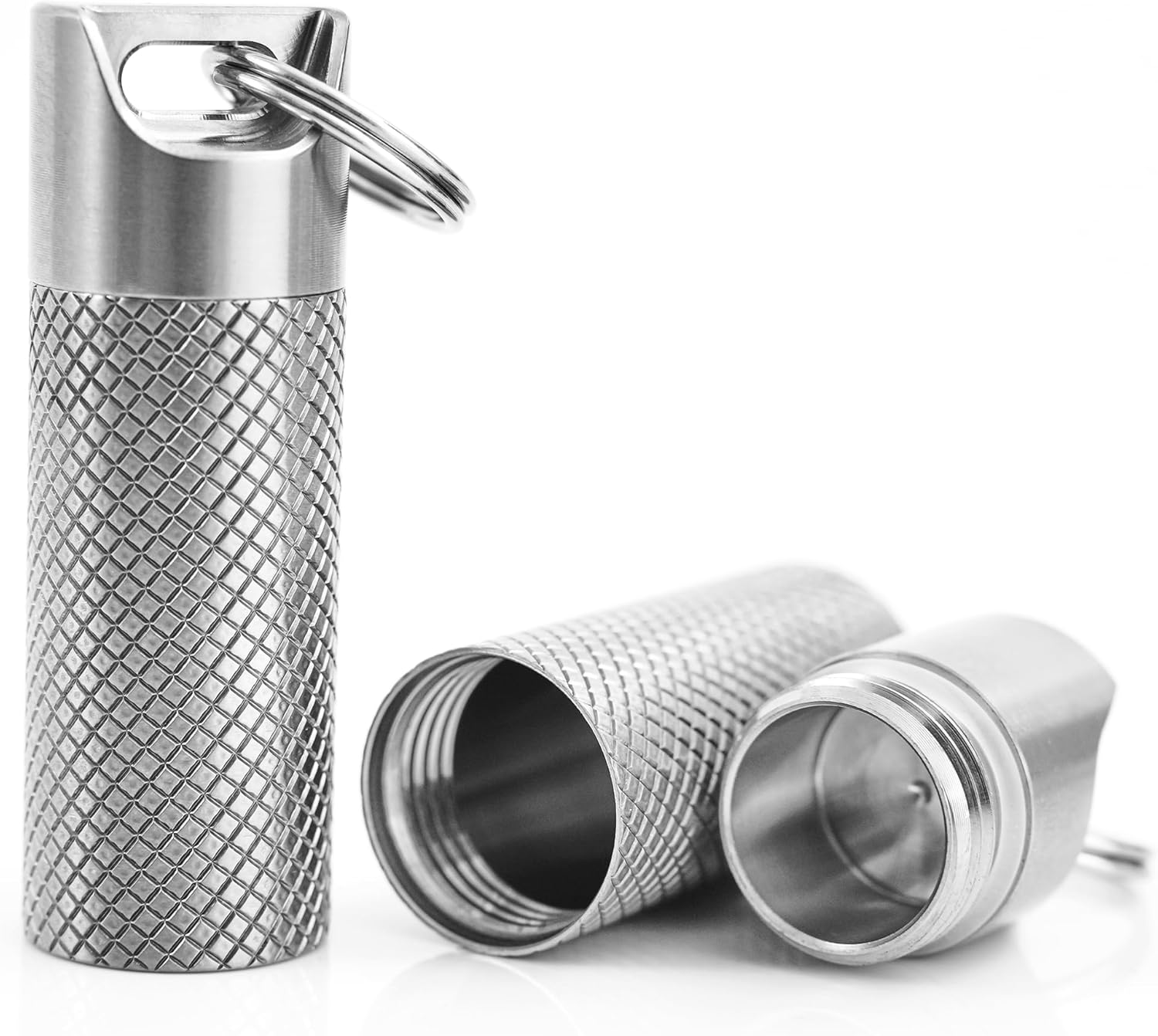 Amazon.com: Portable Titanium Keychain Pill Holder(2pack), Pill Key ...