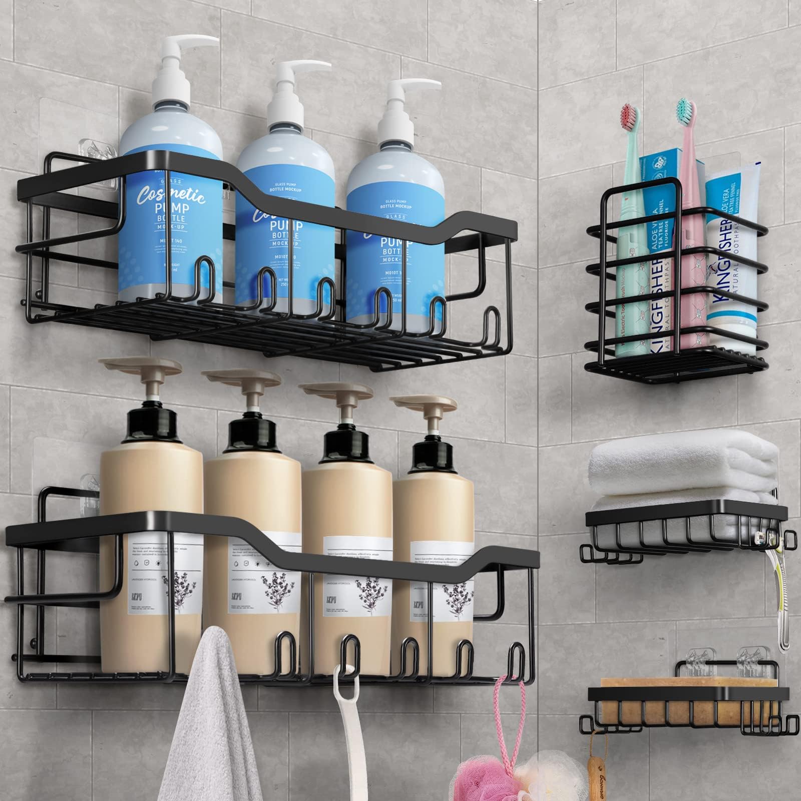 MOSUO Etagère Douche, Etagere Salle de Bain Angle 2 PCS, Etagere sans ...