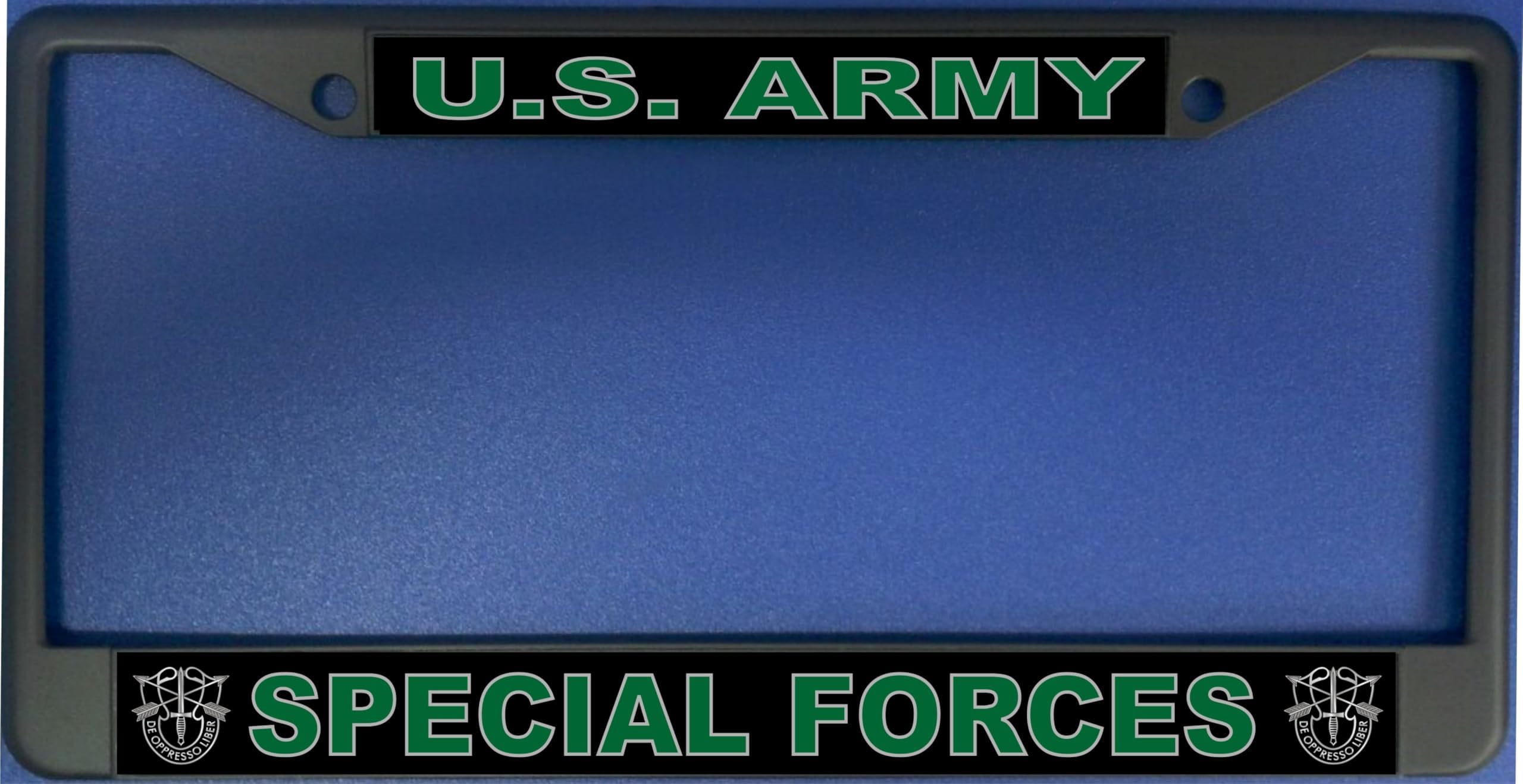 Amazon.com: U.S. Army Special Forces License Plate Frame - Metal Chrome ...